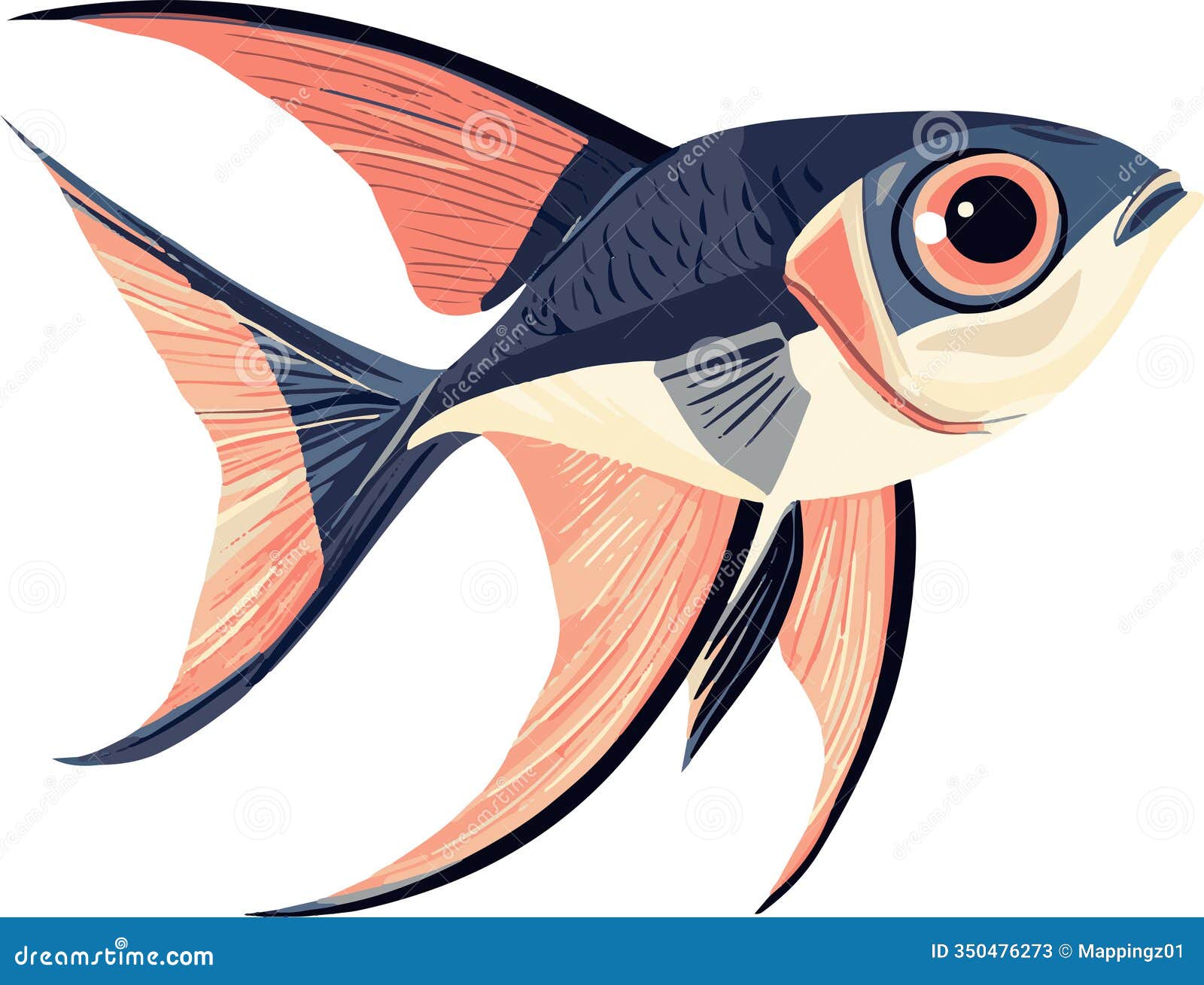 Simple Vector Flying Fish Clipart Stock Vector - Illustration of vector ...