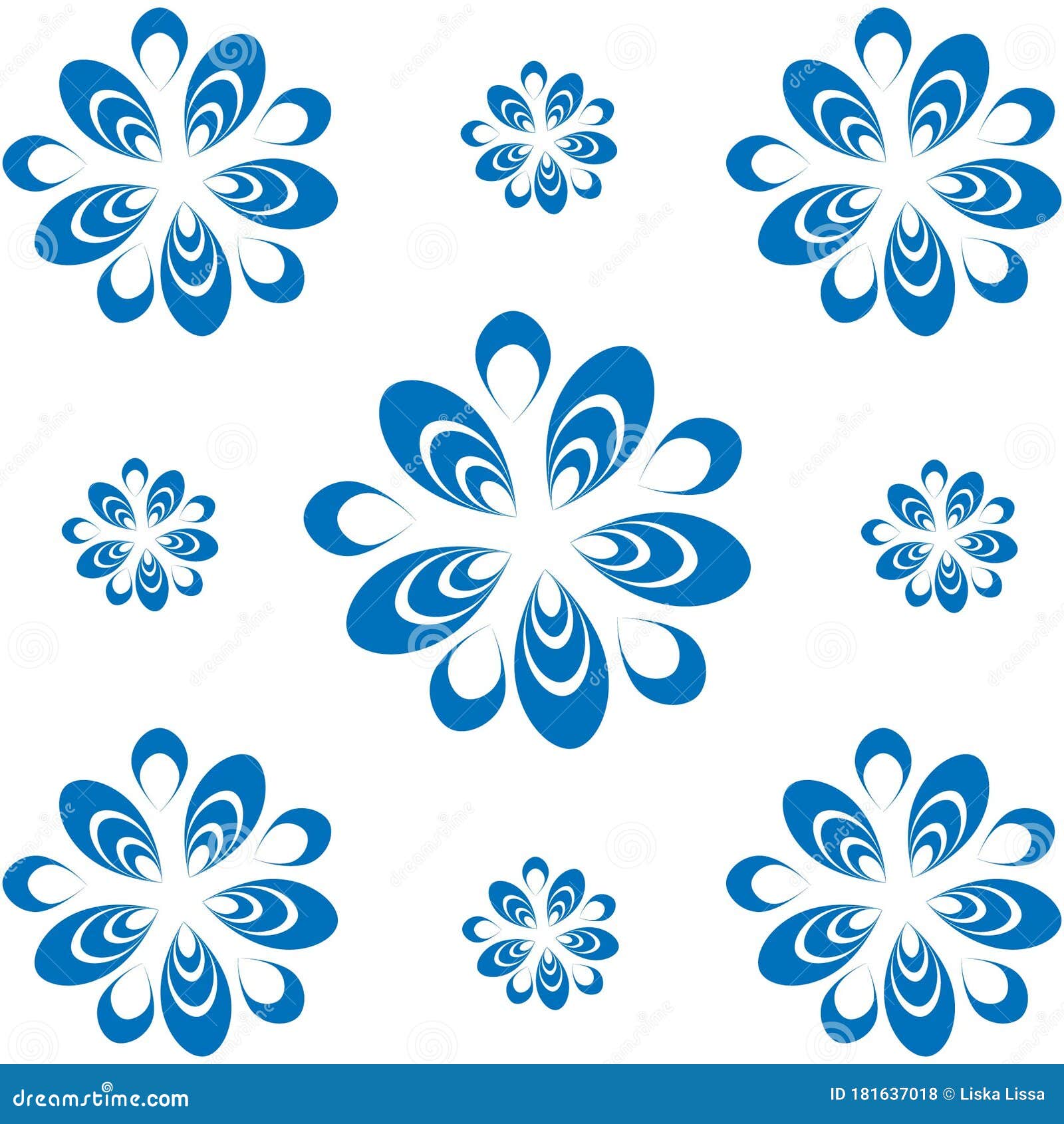 Geometric floral pattern stock vector. Illustration of paper - 181637018