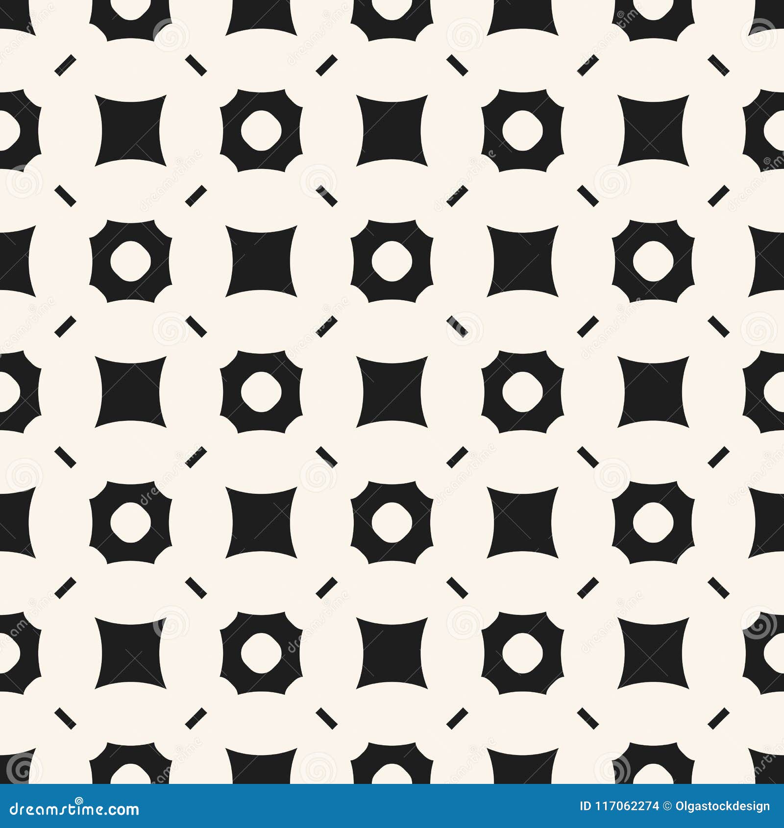 Simple Vector Geometric Seamless Pattern with Perforated Shapes ...