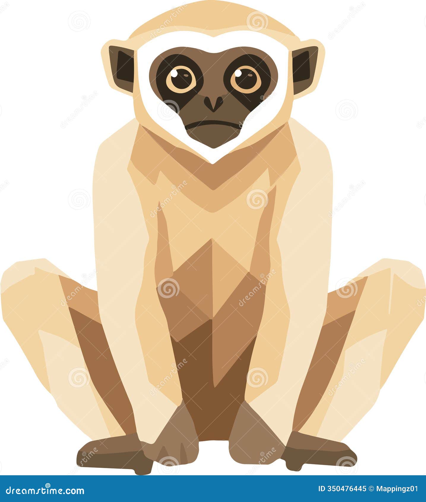 Vector Of A Gibbon Face Design On White Background. Wildlife Animals ...