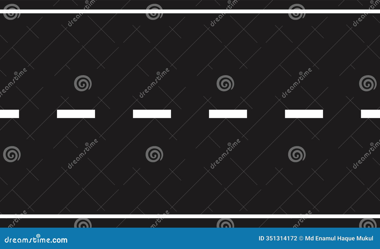 Road Marking Showing Dashed White Lines on a Dark Asphalt Road. Stock ...