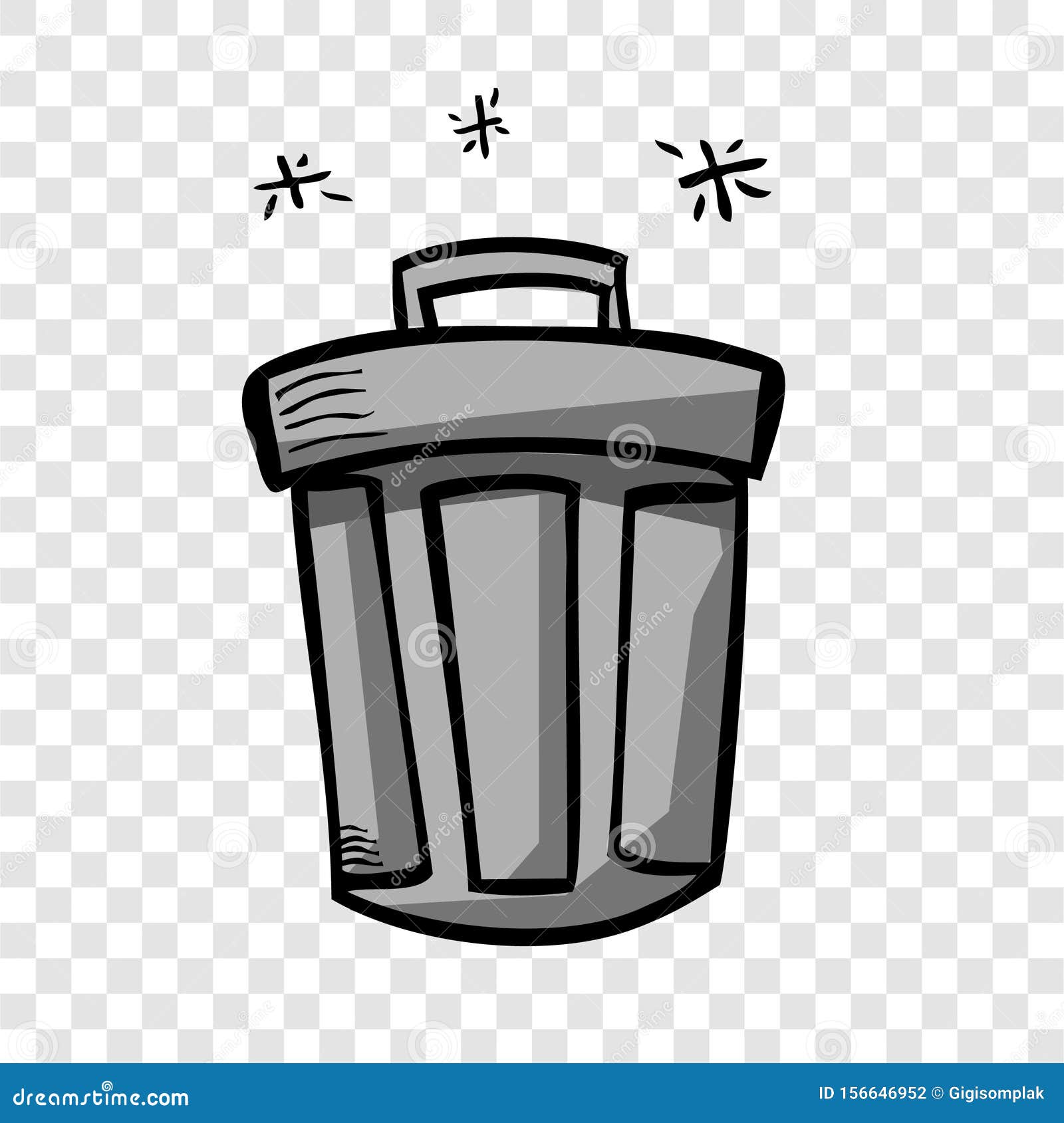 Simple Vector Gray Hand Draw Sketch of Closed Empty Clean and Tidy ...