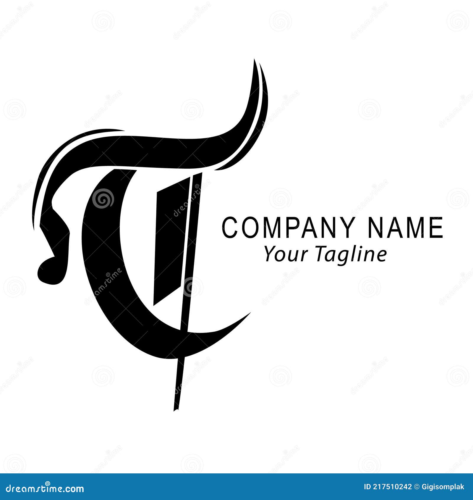 Simple Vector Hand Draw Sketch Logo Script T, for Classic Corporate, at ...