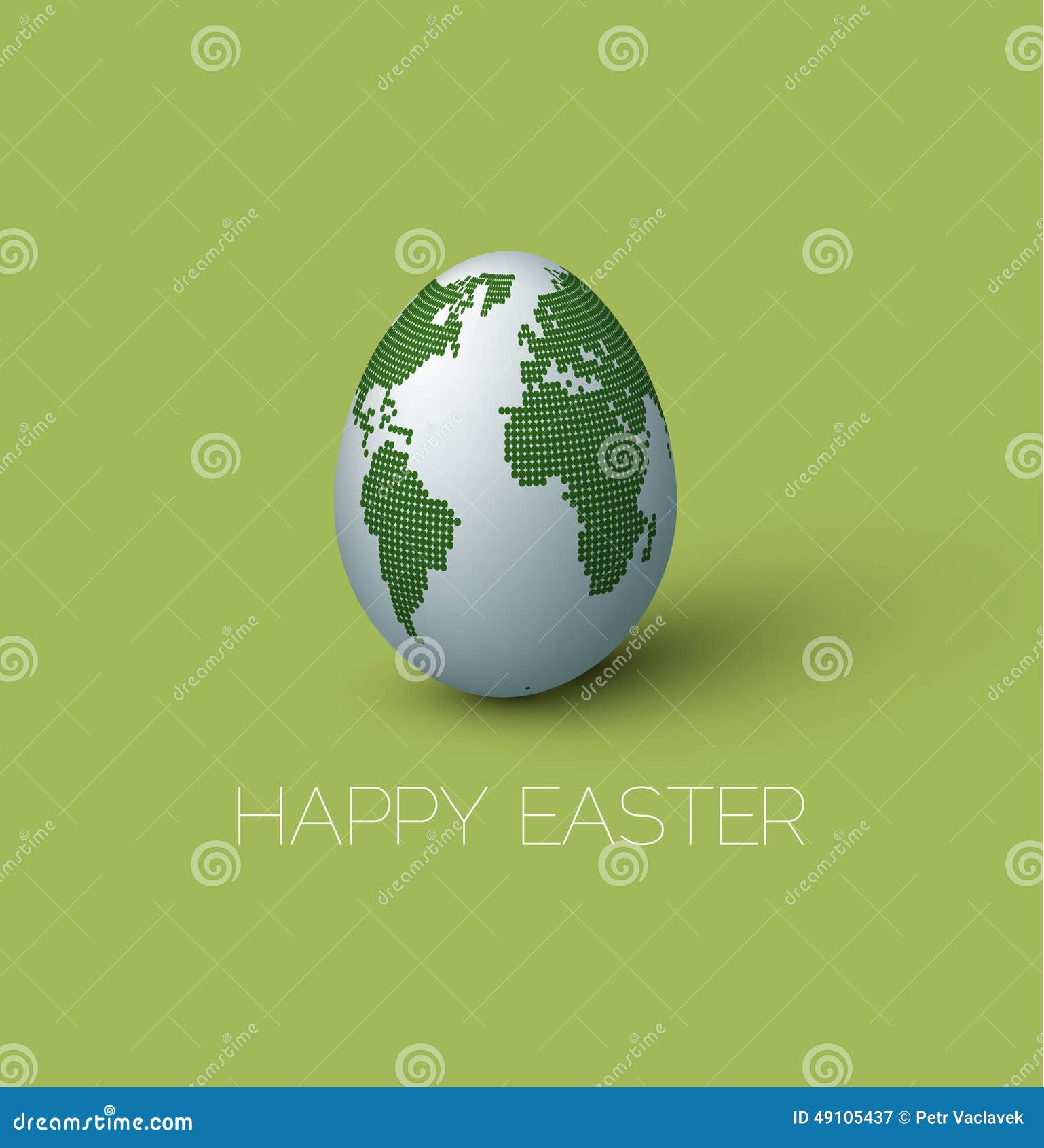 Simple Vector Happy Easter Card Stock Vector - Illustration of happy ...