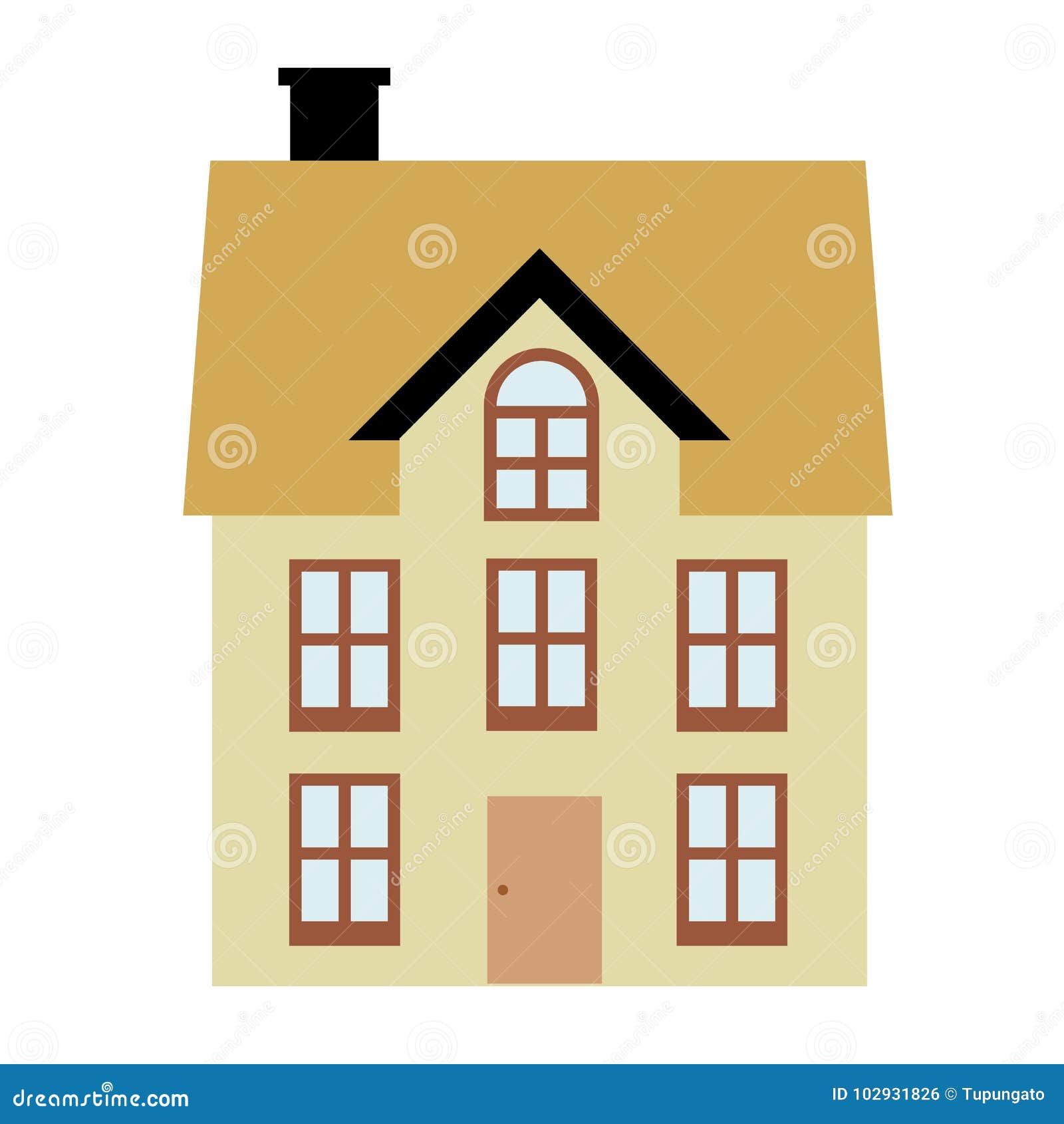 Simple vector house stock vector. Illustration of living - 102931826