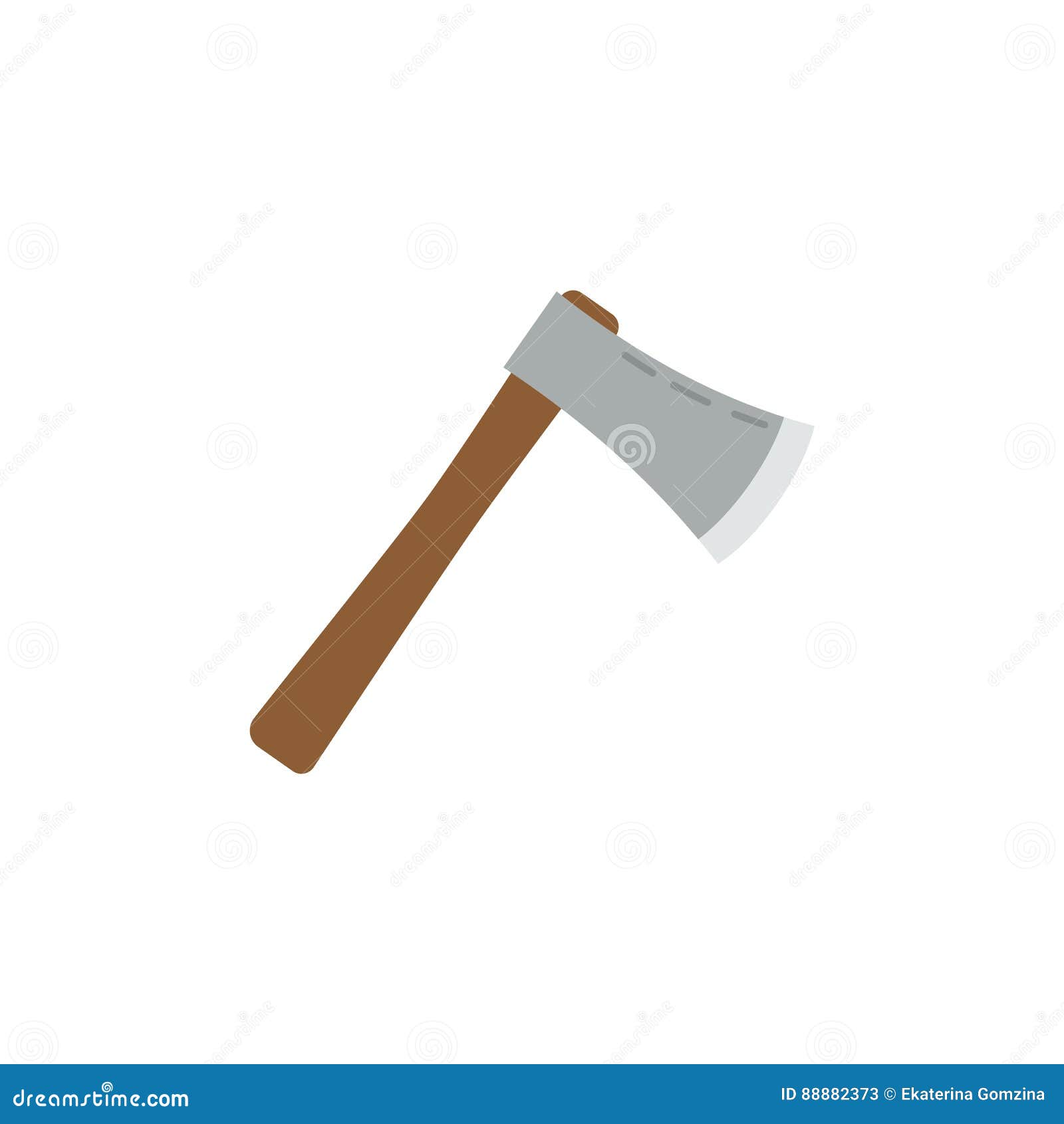 Simple Vector Icon of an Axe. Stock Vector - Illustration of industry ...
