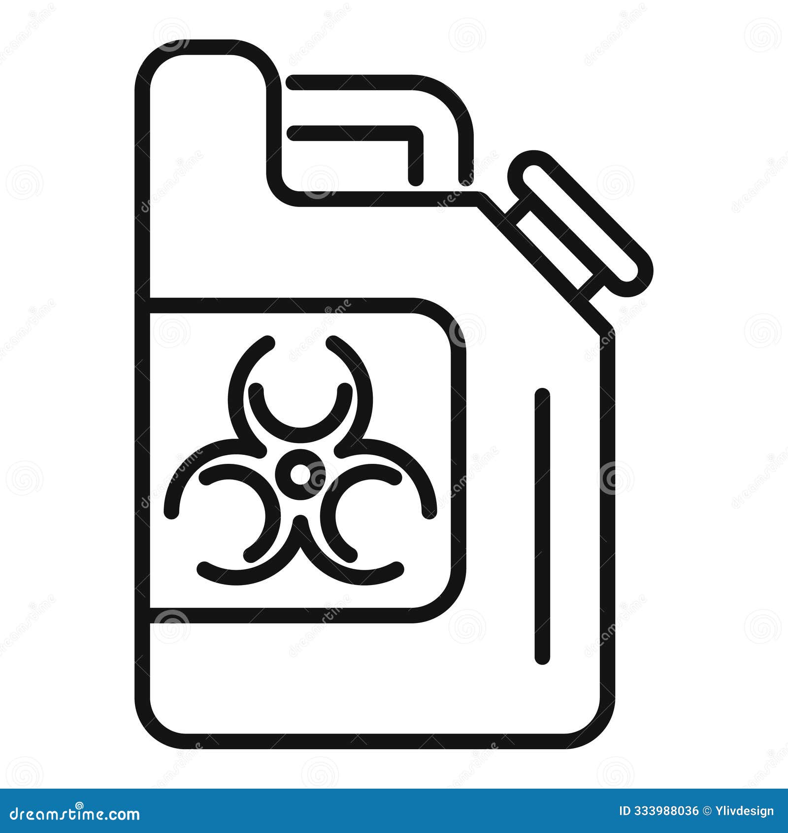 Biohazard Canister Containing Hazardous Material Icon Stock Vector ...