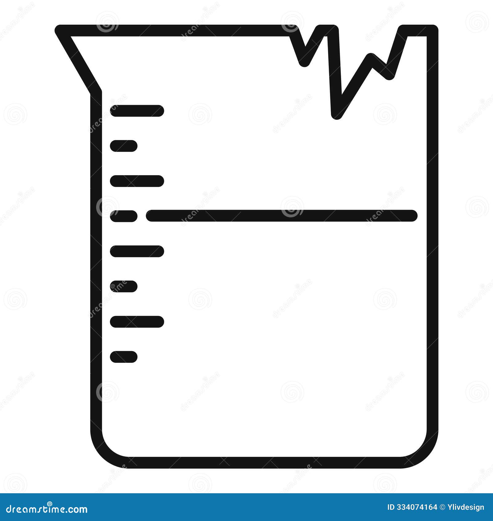 Broken Beaker Icon Showing Chemical Experiment Failure Stock Vector ...