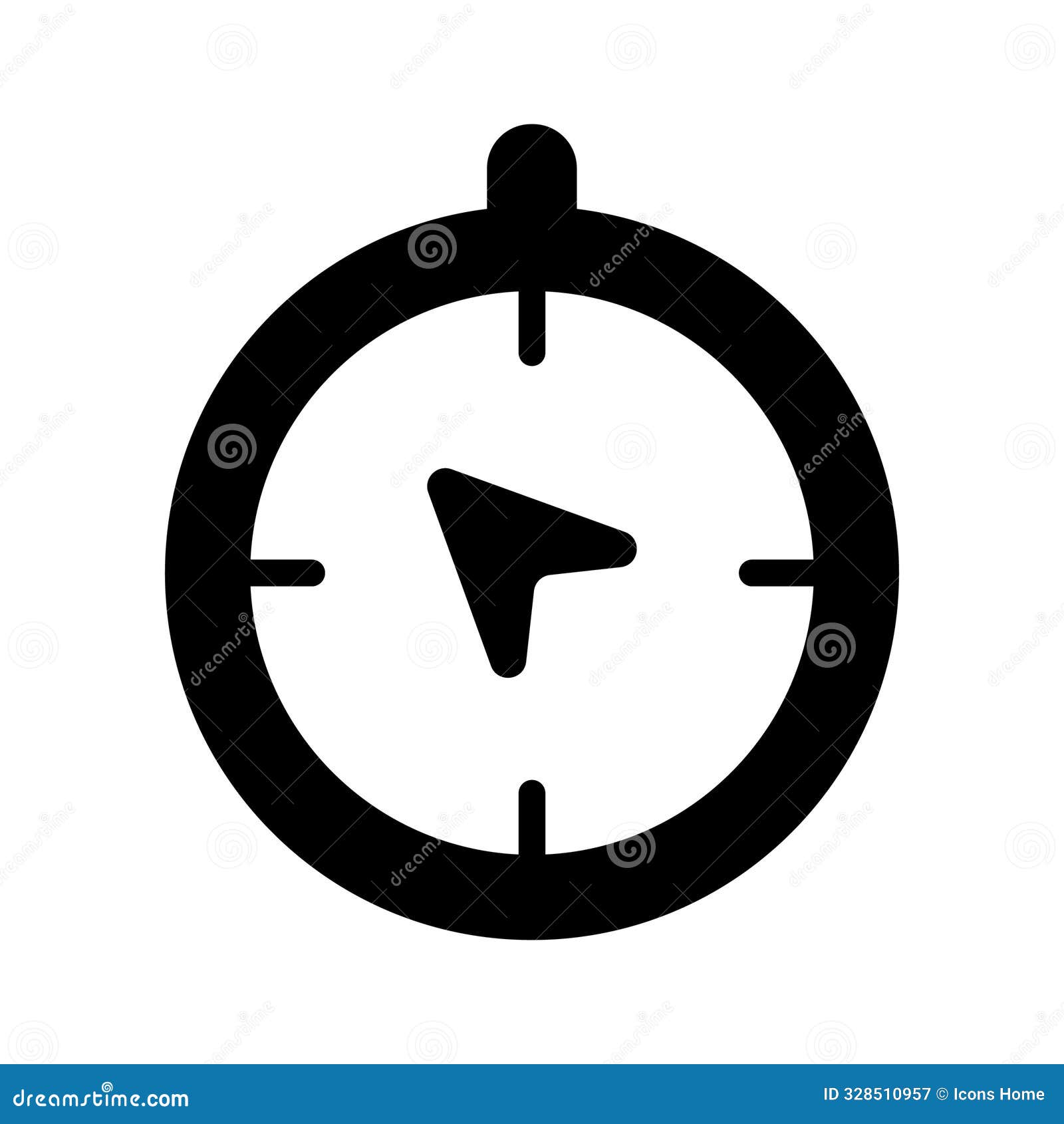 A Simple Vector Icon of a Compass, with Directional Markings and a ...