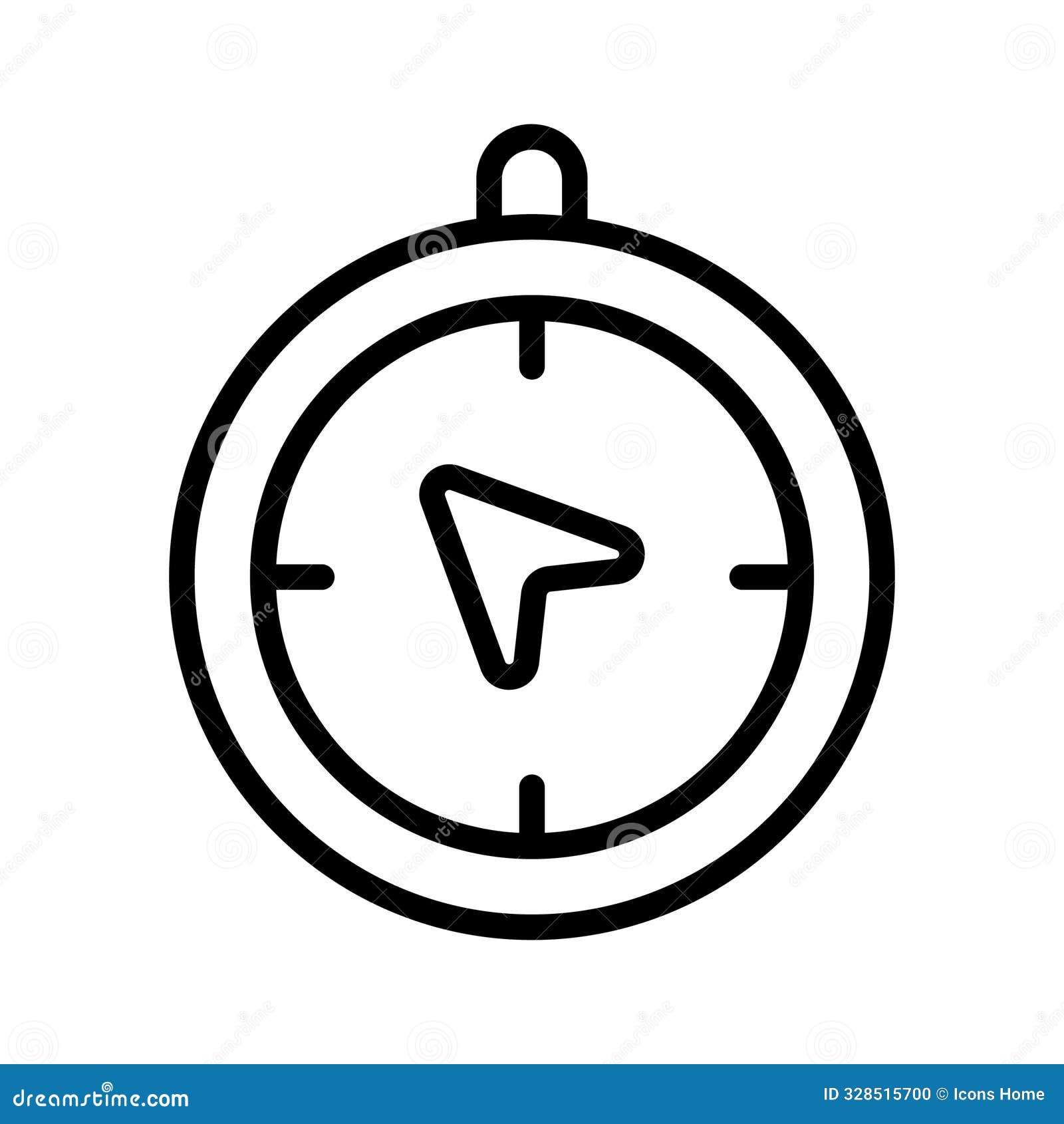 A Simple Vector Icon of a Compass, with Directional Markings and a ...