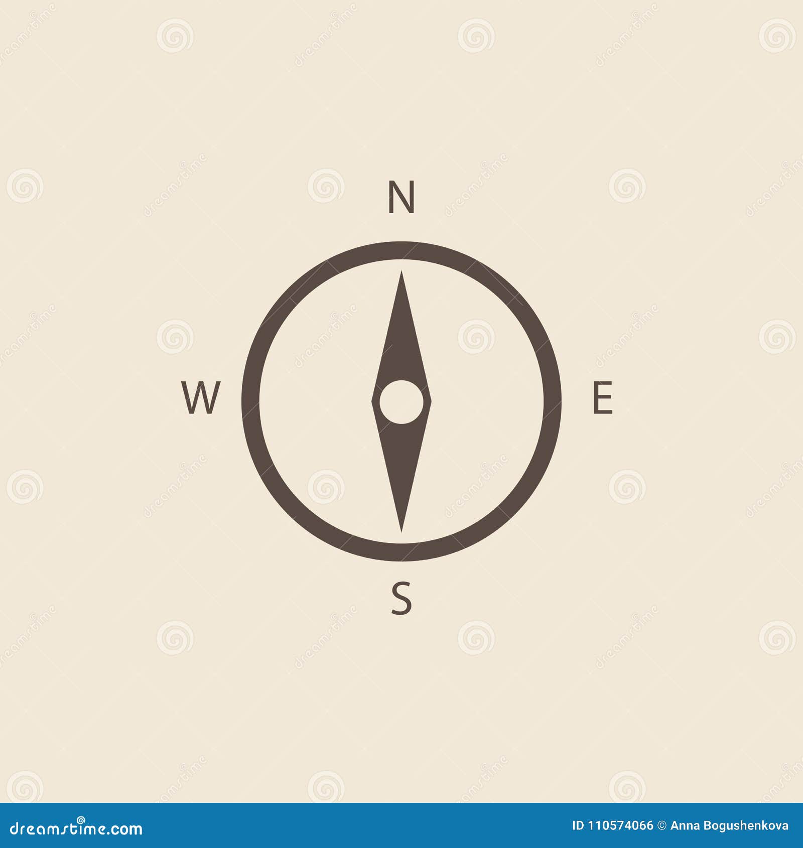 Vector Icon Compass Isolated on Gray Background Stock Vector ...