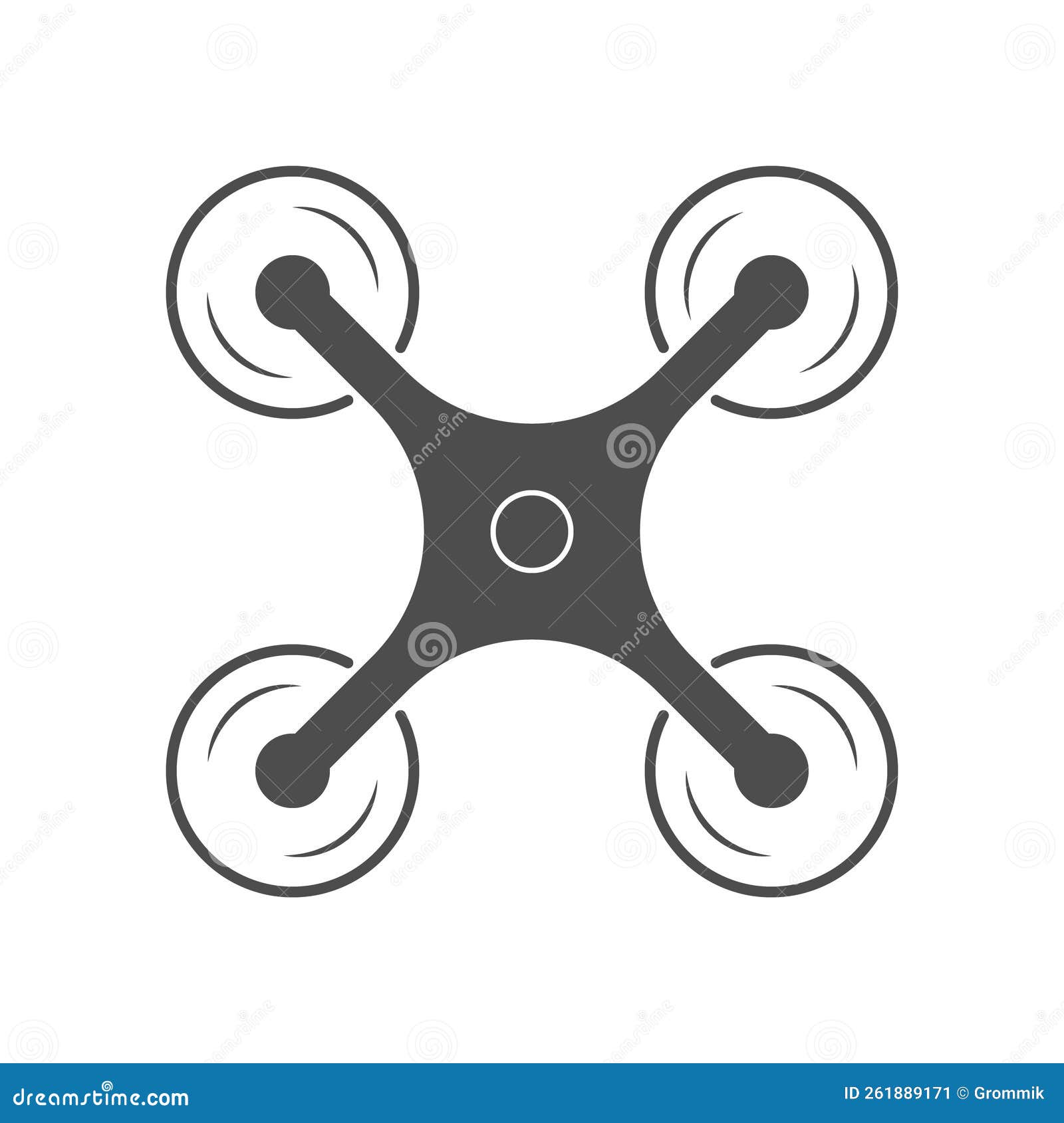 Simple Vector Icon of a Drone with a Camera, for Logo, Applications and ...