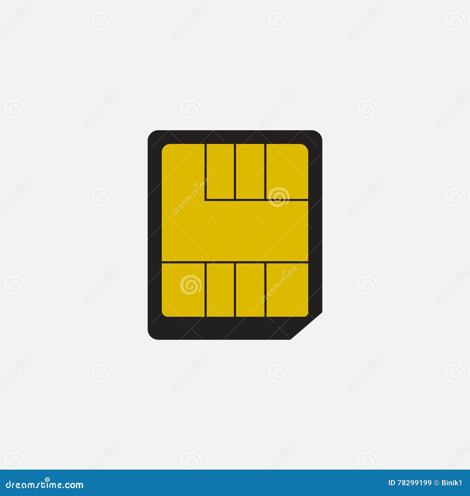 Simple Vector Icon: Nano SIM Card Stock Vector - Illustration of design ...