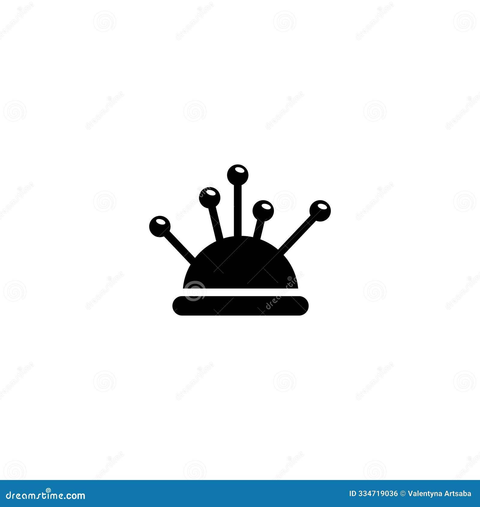 Vector Pincushion With Pins | CartoonDealer.com #266337919