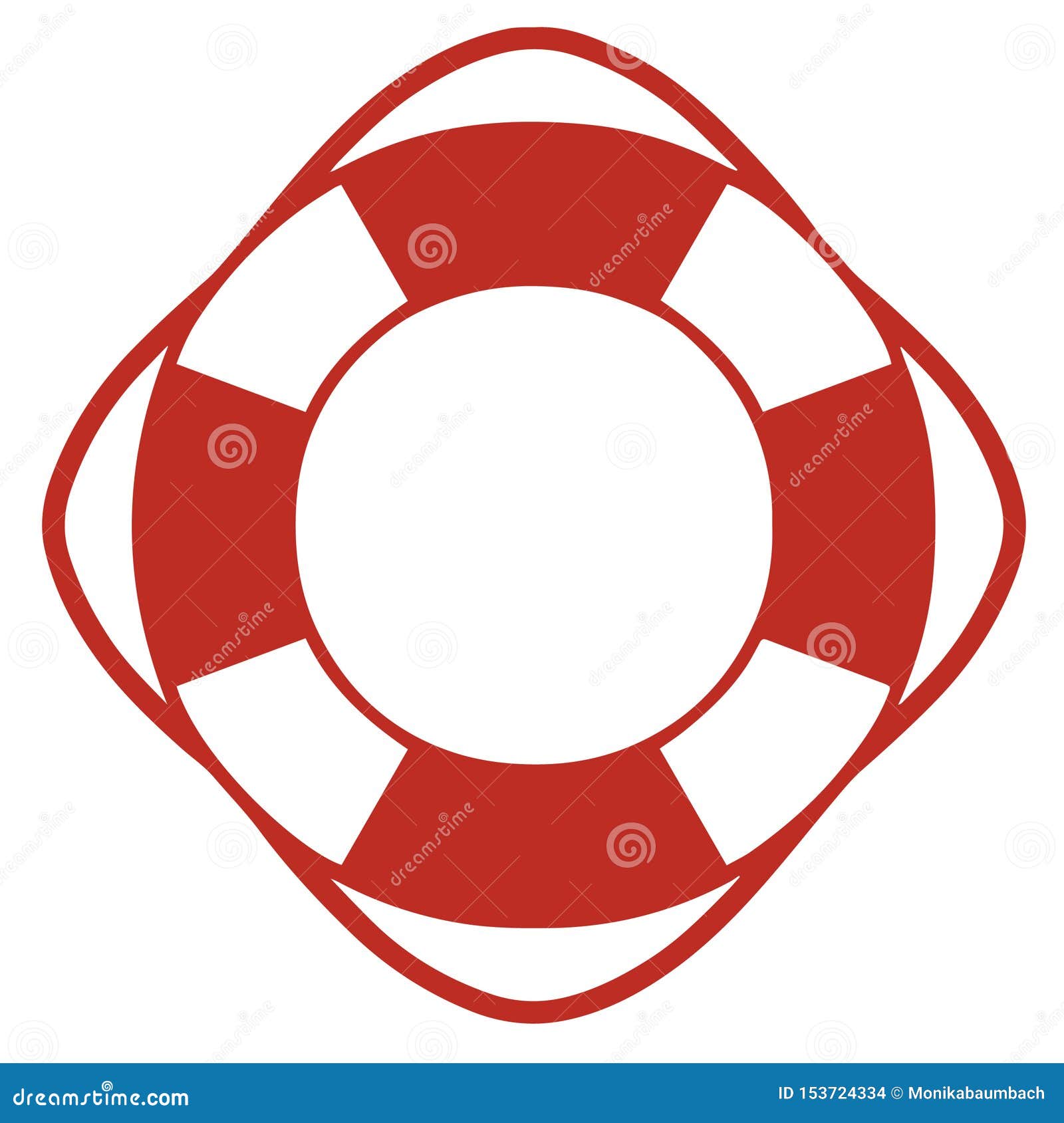 Simple Vector Icon of a Round Lifesaver Stock Vector - Illustration of safety, lifebuoy: 153724334