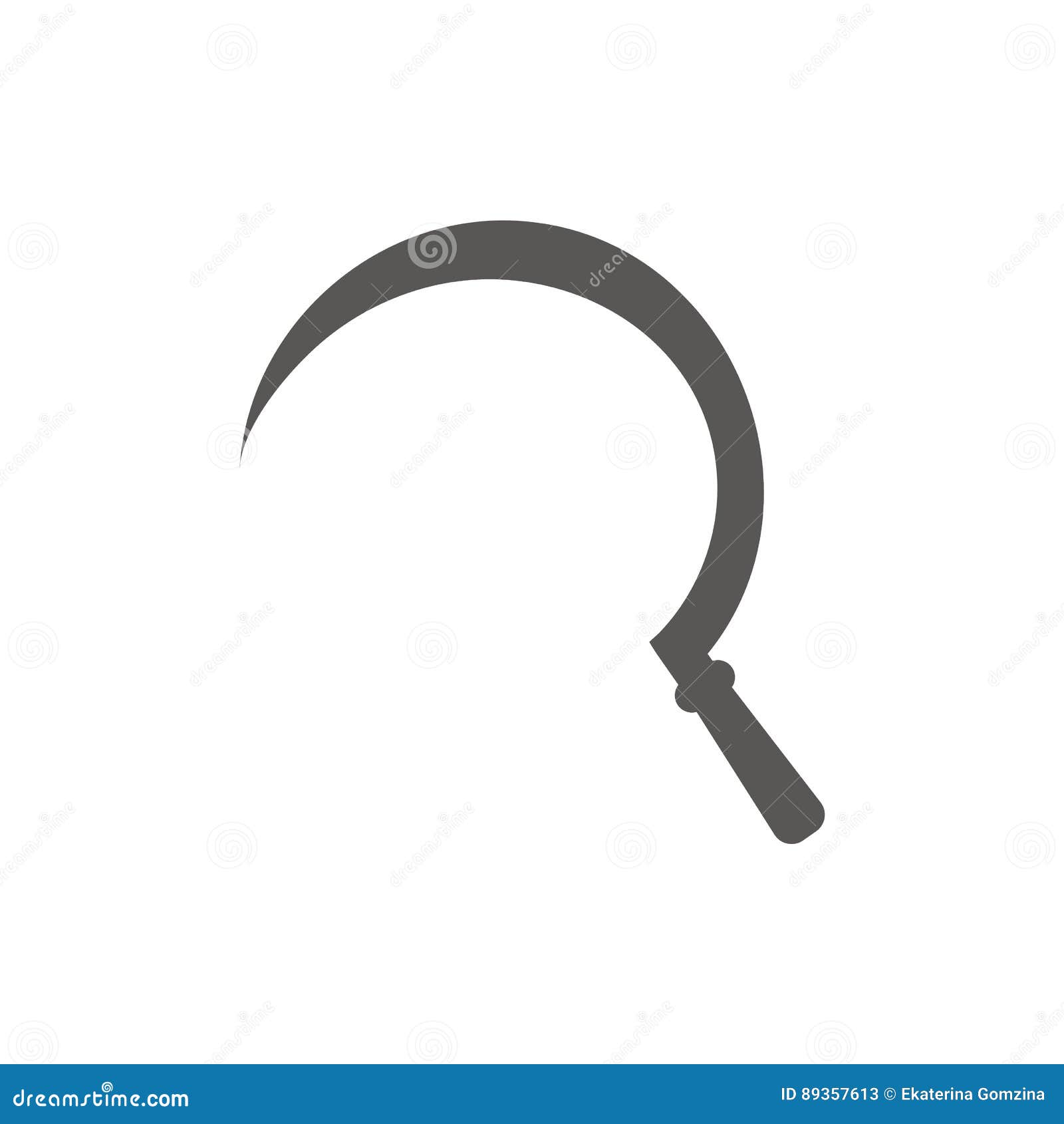 Simple Vector Icon of a Sickle. Line Art Stock Vector - Illustration of ...