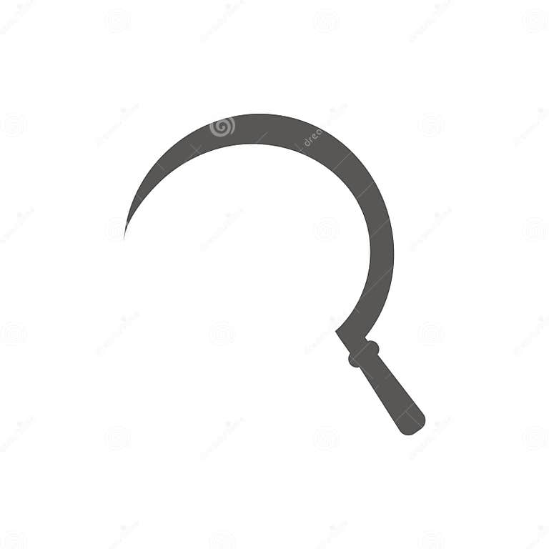Simple Vector Icon of a Sickle. Line Art Stock Vector - Illustration of ...