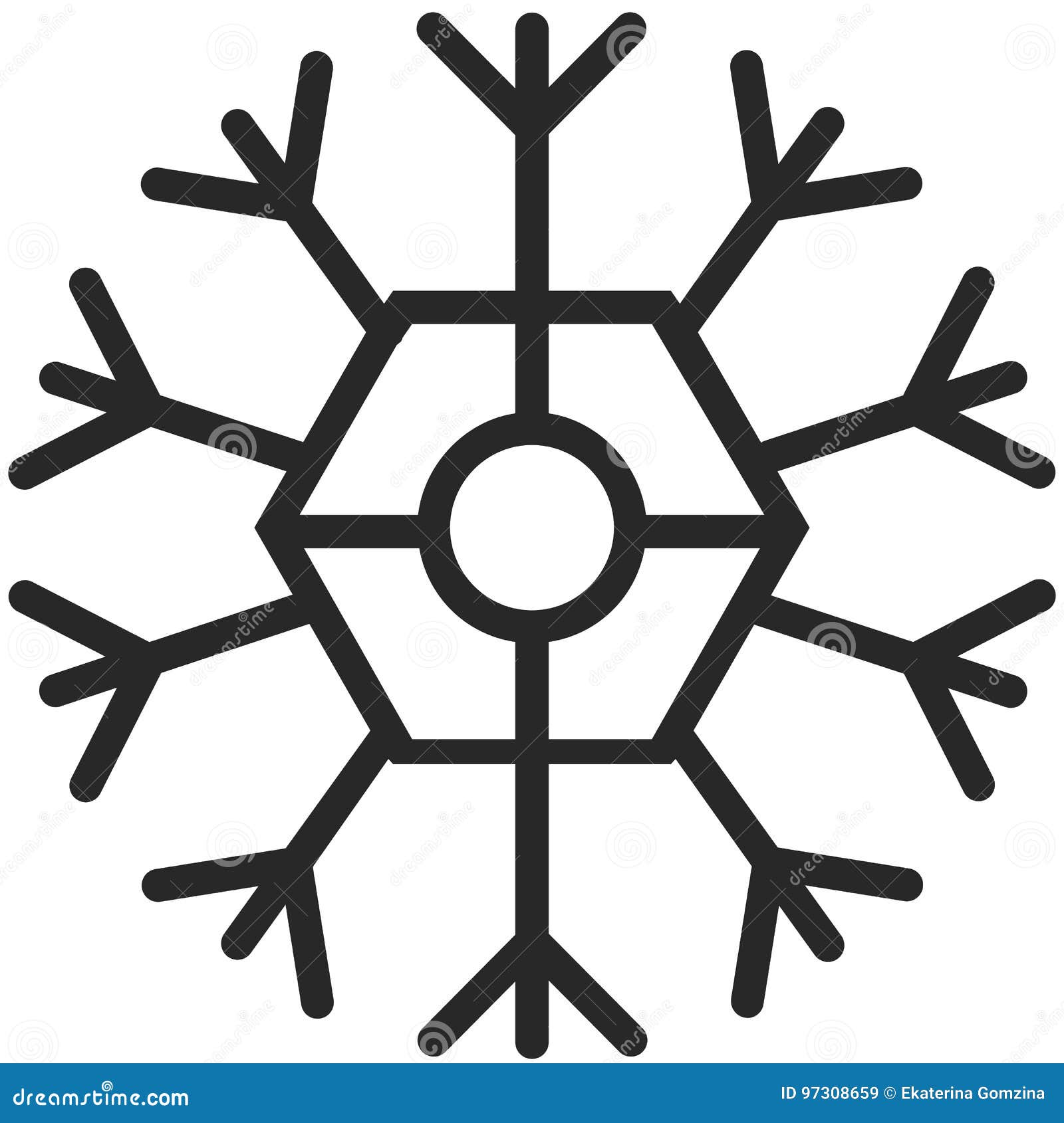 Snowflake Pixel Art Icon, Pixel Illustration | CartoonDealer.com #183752454