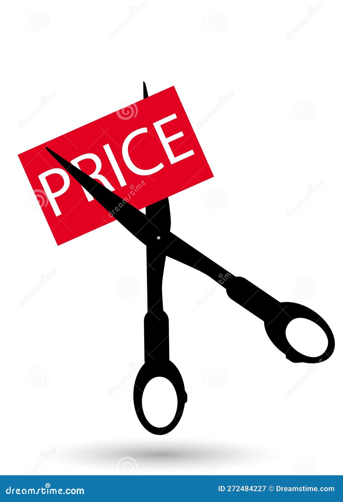 Simple Vector Illustarion for Price Cutting, Discount at White ...