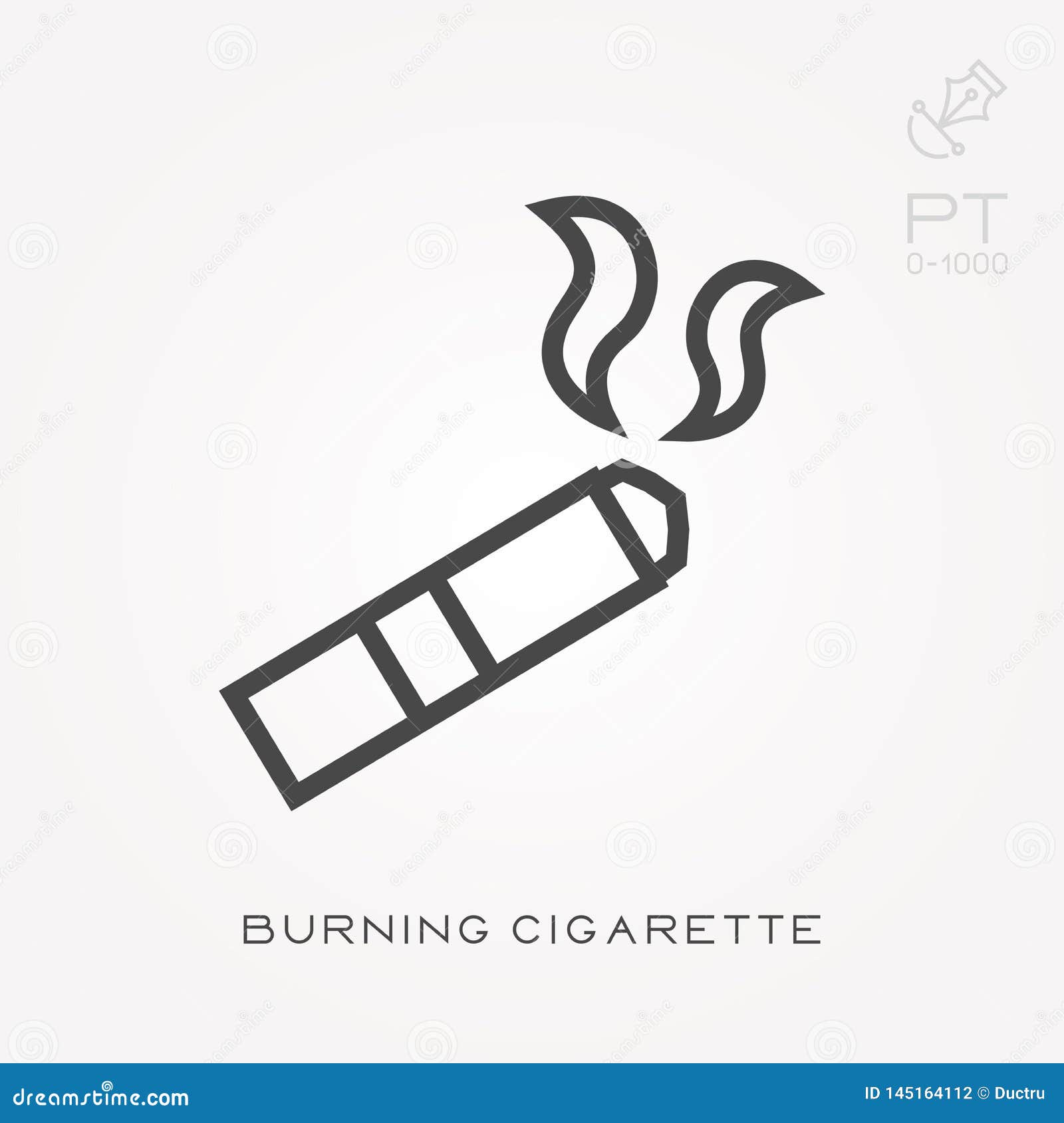 Simple Vector Illustration with Ability To Change. Line Icon Burning ...