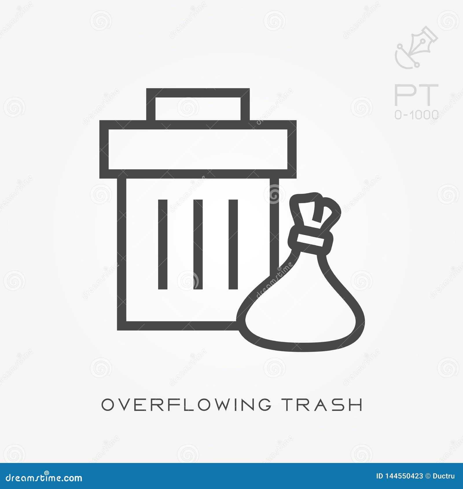 Overflowing Trash Recycle Bin. Waste Have Been Disposed Improper ...