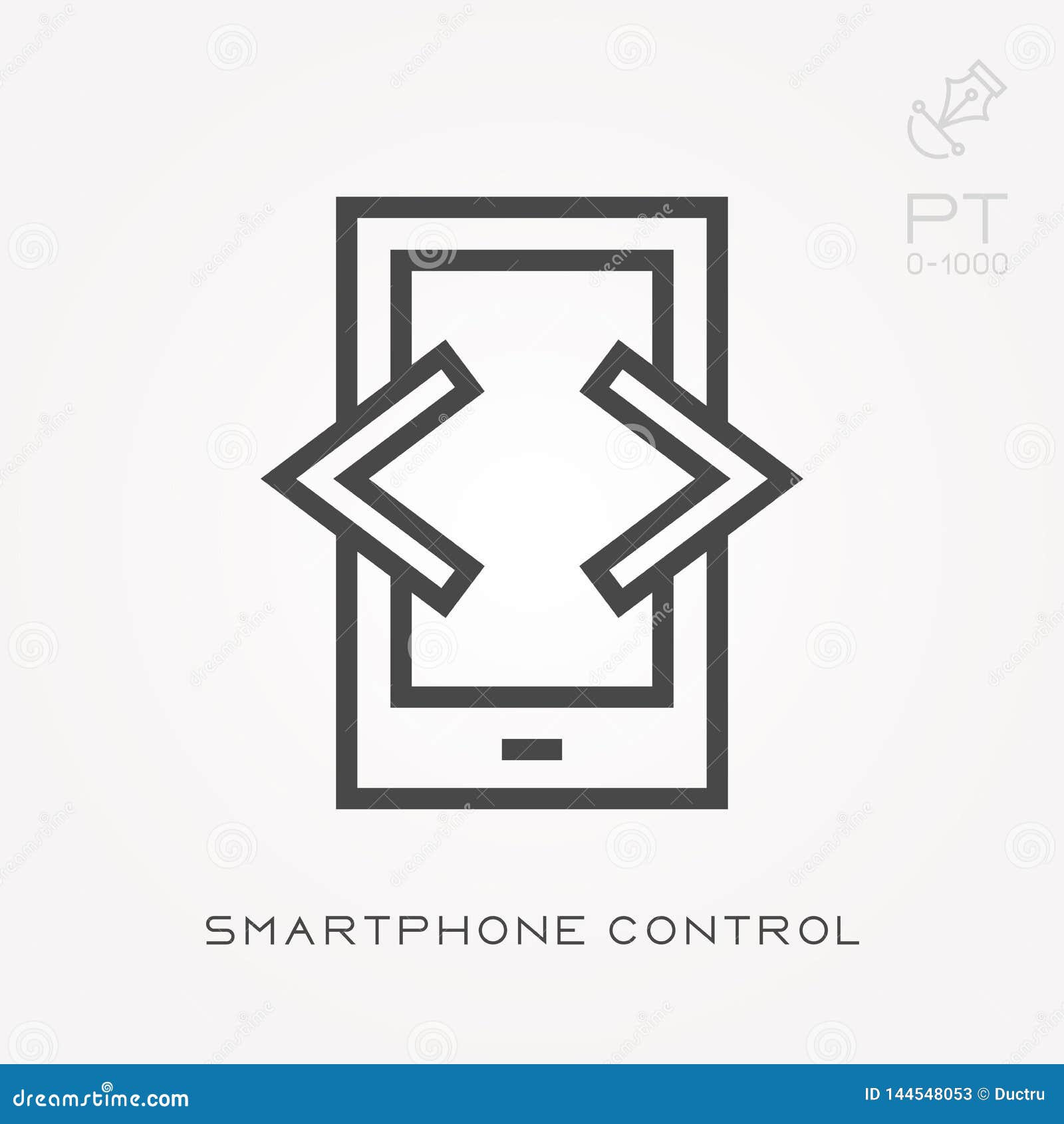 Simple Vector Illustration with Ability To Change. Line Icon Smartphone ...