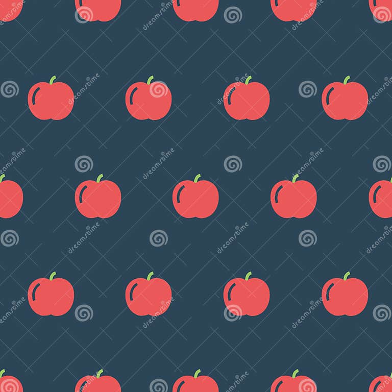 Simple Vector Illustration with Ability To Change. Pattern with Apples ...