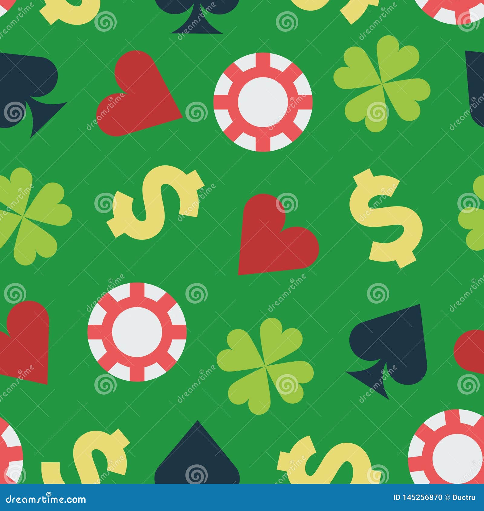 Simple Vector Illustration with Ability To Change. Pattern with Casino ...