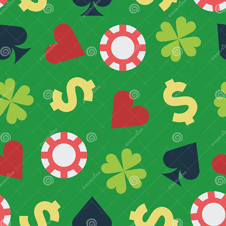 Simple Vector Illustration with Ability To Change. Pattern with Casino ...