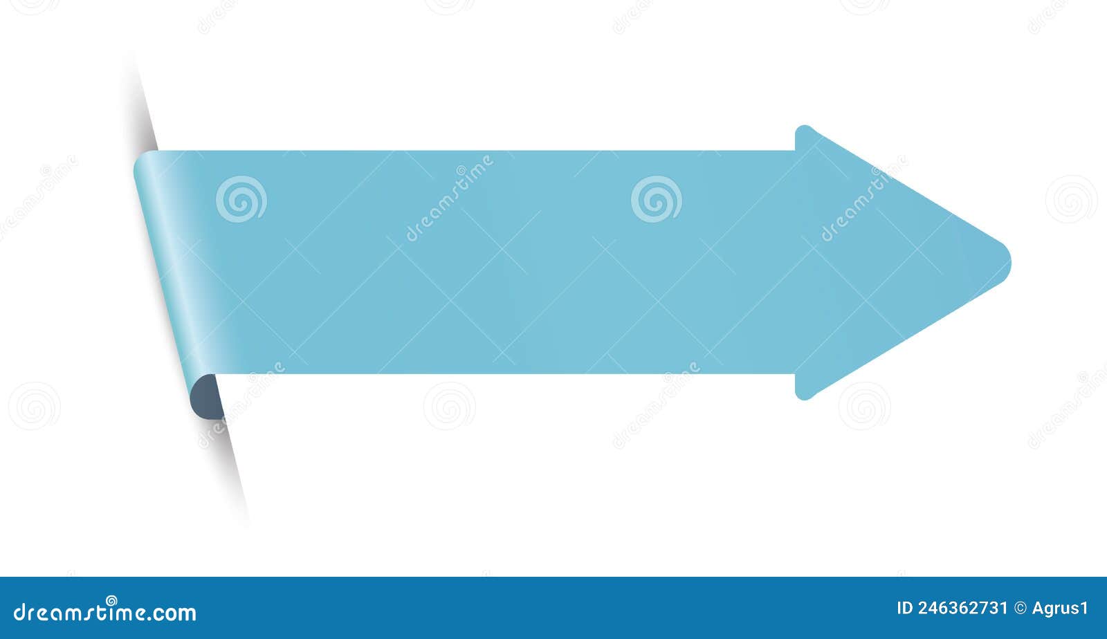 Simple Vector Illustration of Blue Colored Arrow Label Bookmark Banner ...