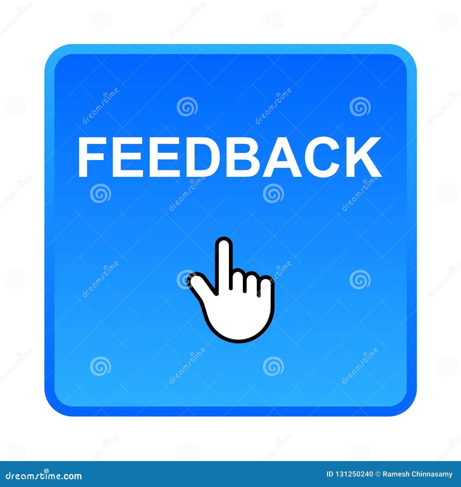 Feedback button stock vector. Illustration of choice - 131250240