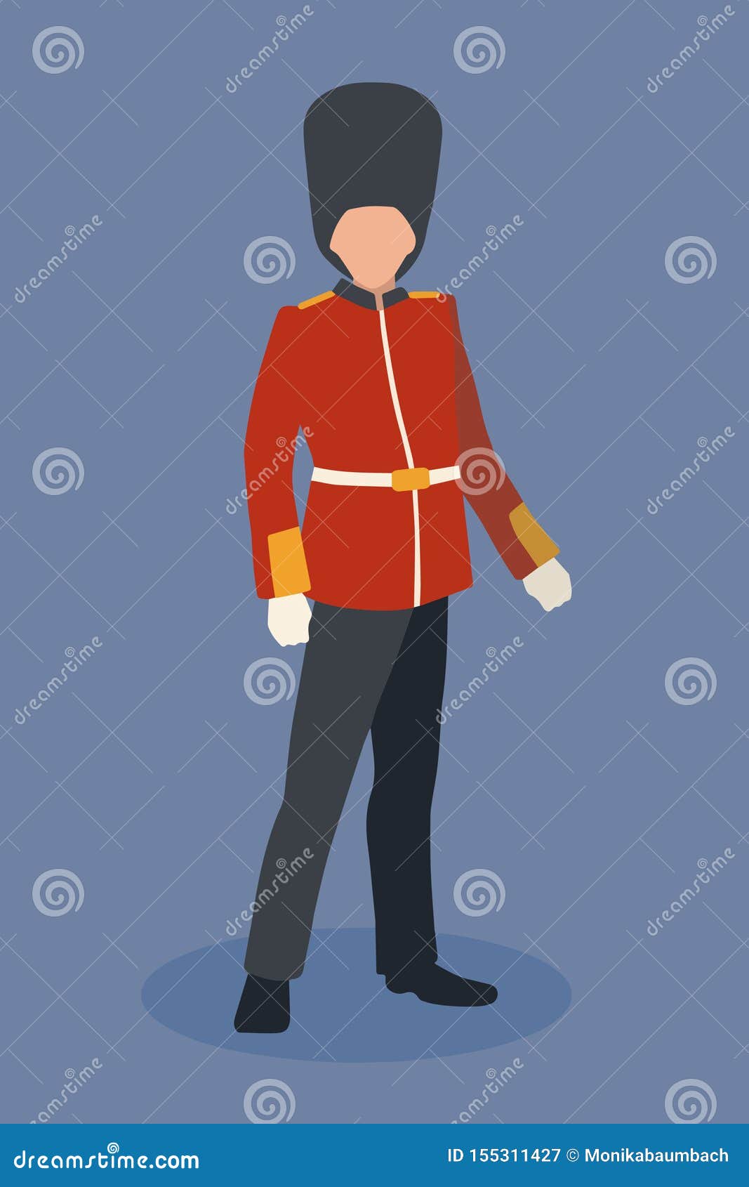 Simple Vector Illustration of a British Grenadier Guard Stock ...