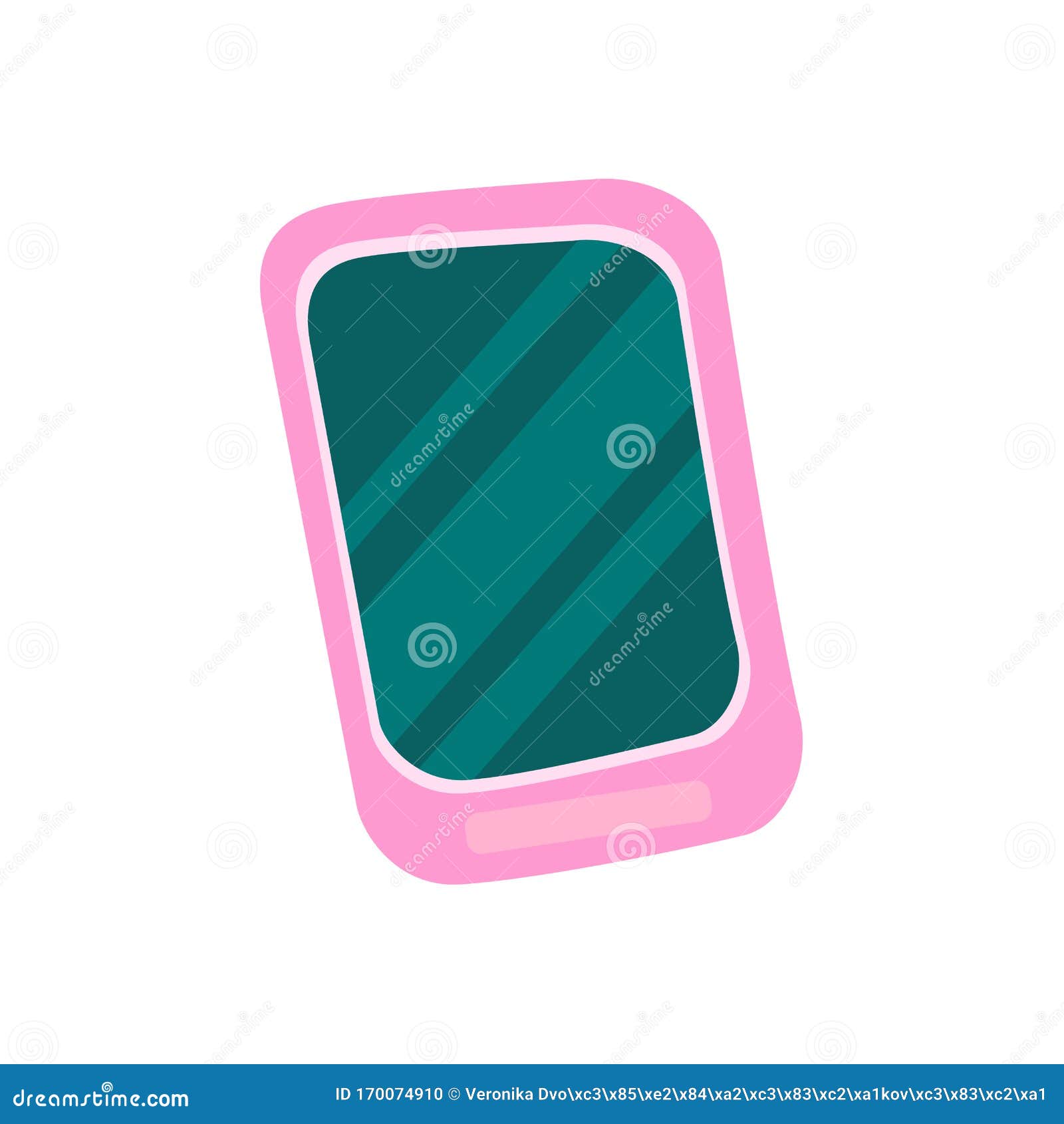 Simple Vector Illustration of Cell Phone Stock Vector - Illustration of ...