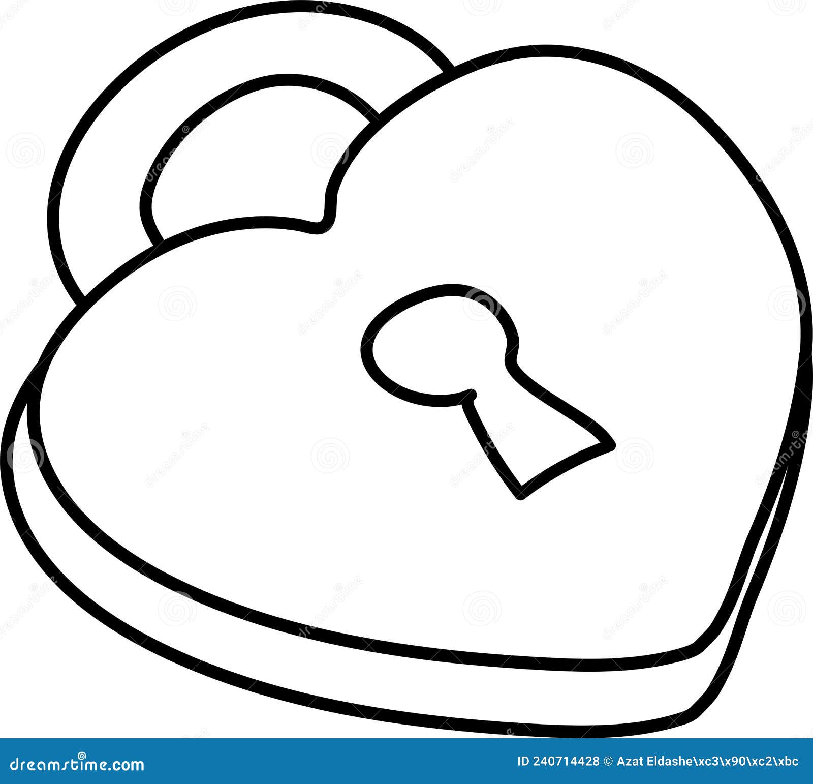 Simple Vector Illustration of a Heart Lock Stock Vector - Illustration ...