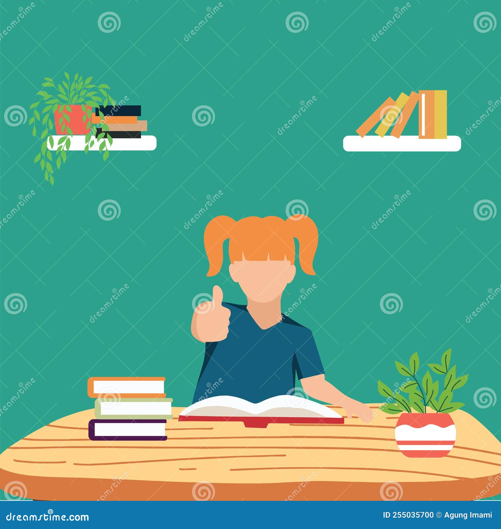 Simple Vector Illustration Drawing Of Young Happy Elementary School ...