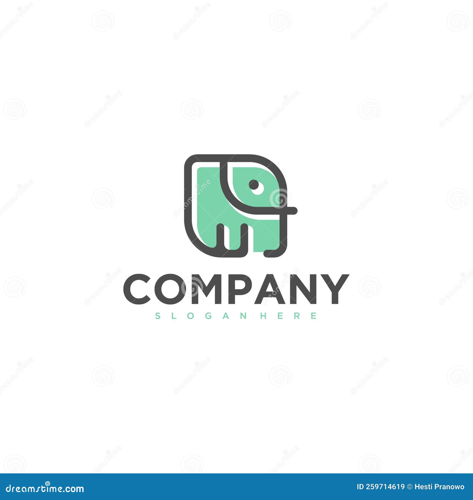 Simple Vector Illustration of the Elephant Stock Vector - Illustration ...