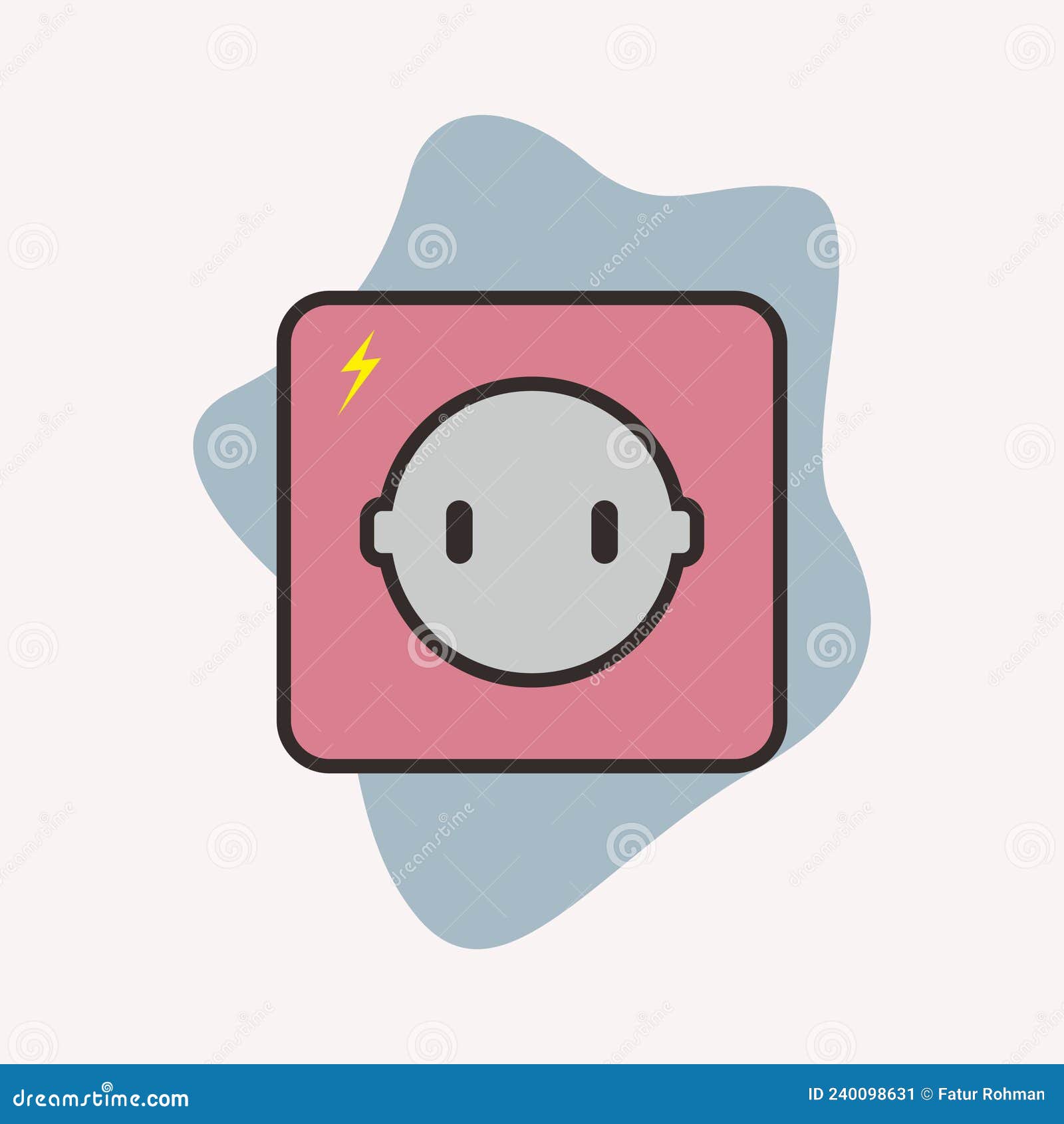 Simple Vector Illustration in the Form of a Socket with a Flat Design ...