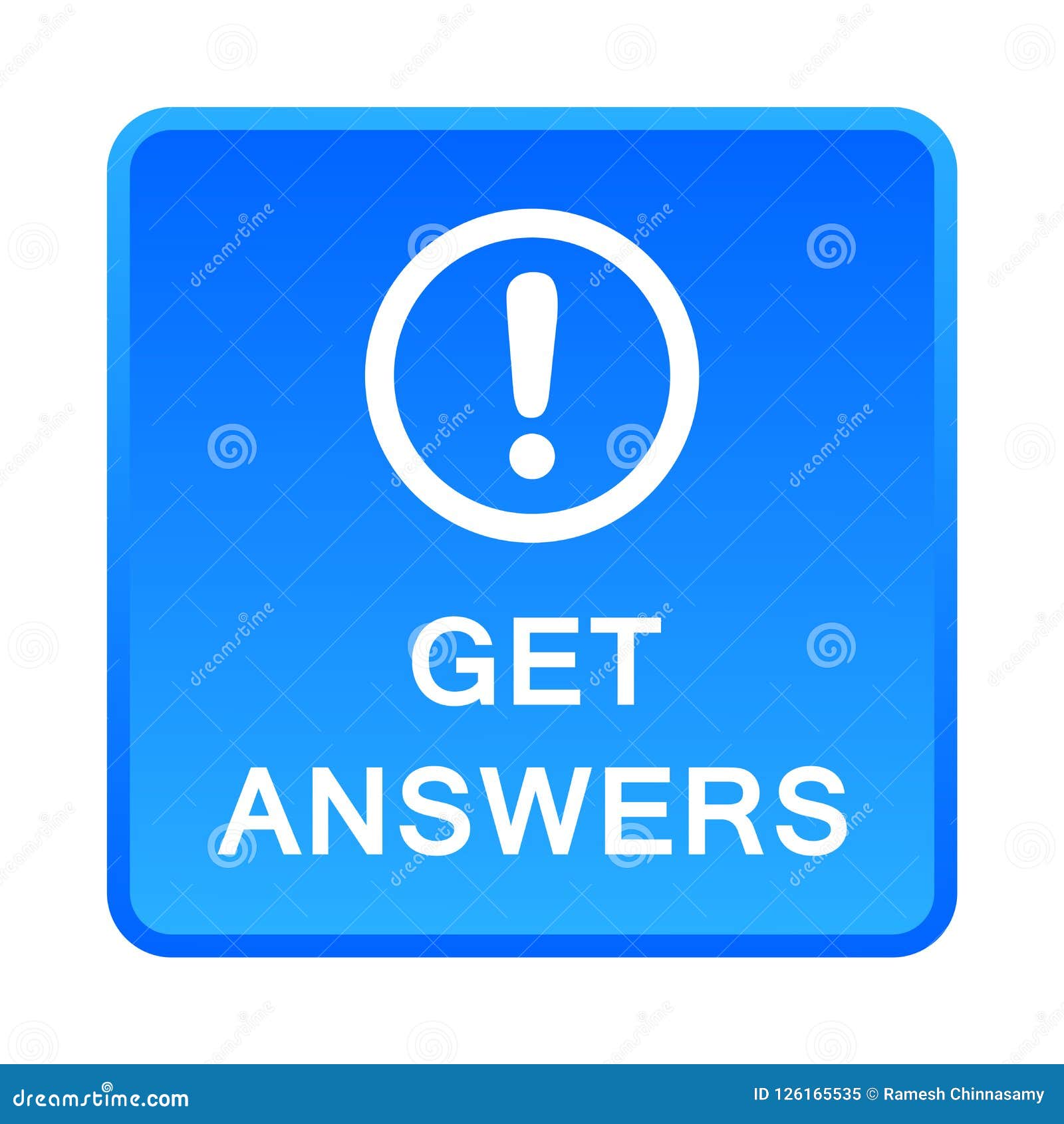 Get answers button stock vector. Illustration of icon - 126165535