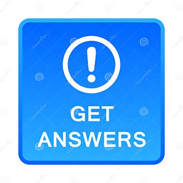 Get answers button stock vector. Illustration of icon - 126165535