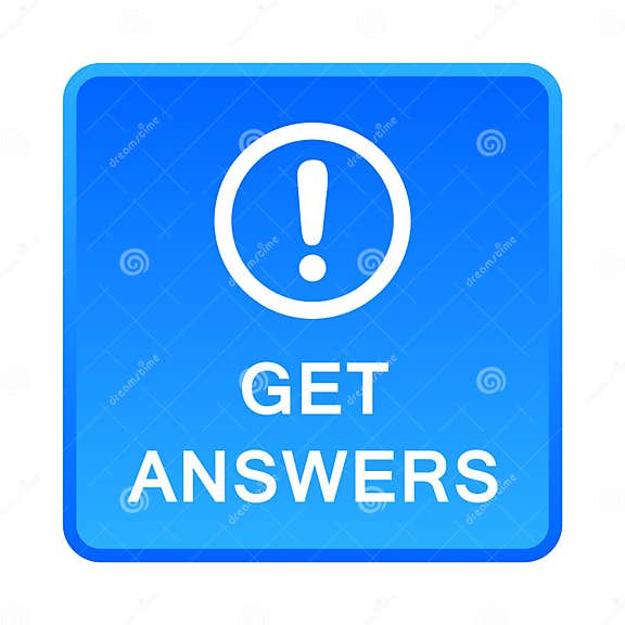 Get answers button stock vector. Illustration of icon - 126165535