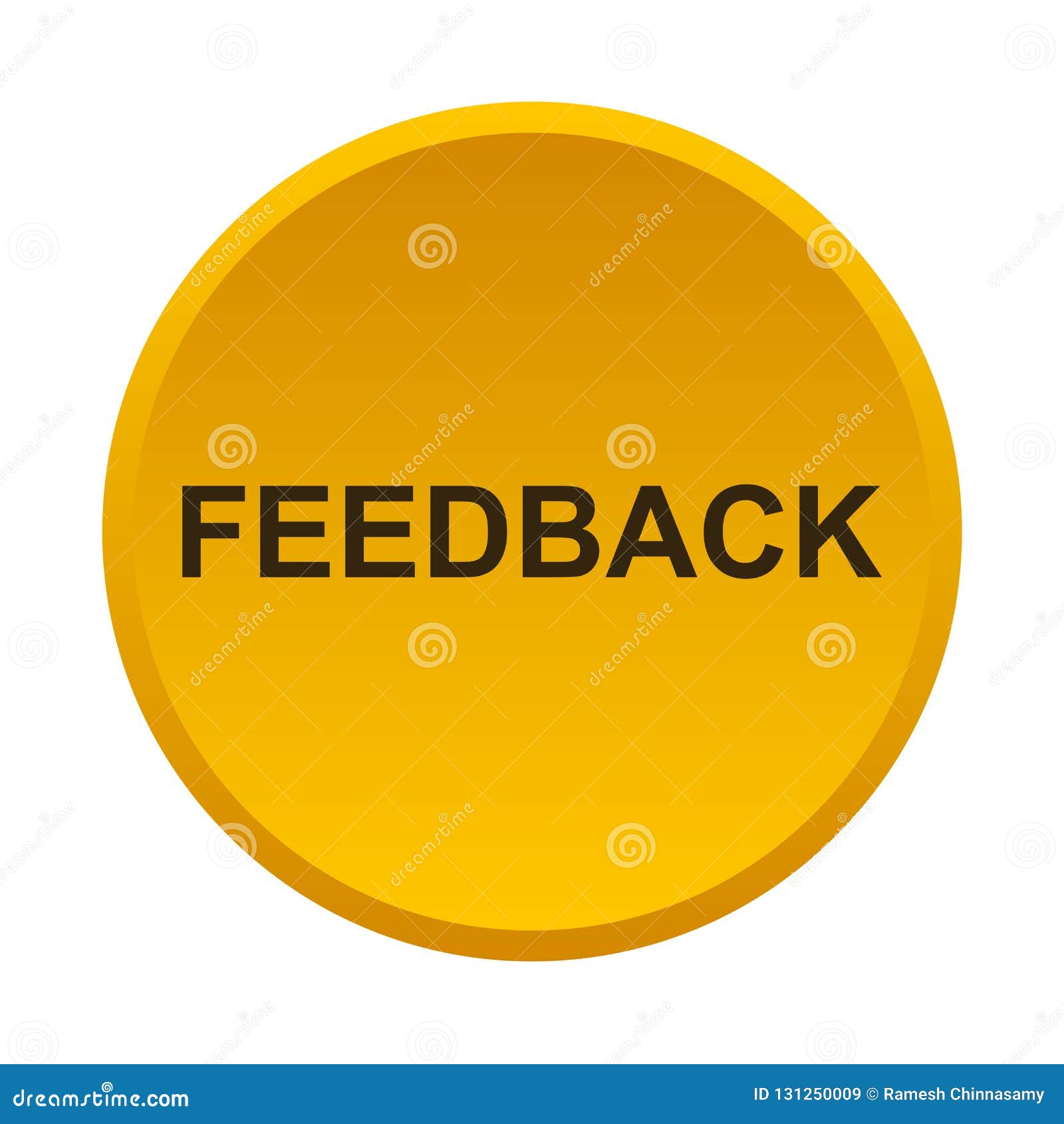 Feedback button stock vector. Illustration of element - 131250009
