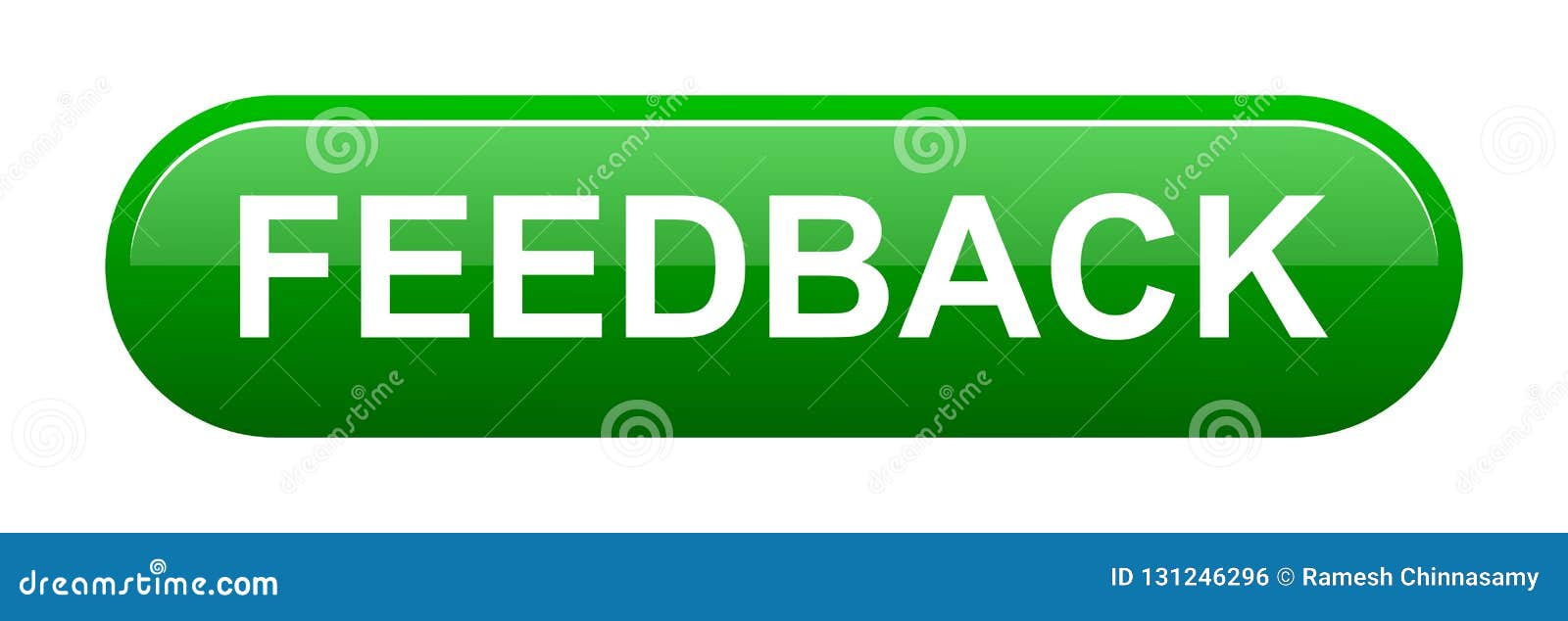 Feedback button stock vector. Illustration of bookmark - 131246296