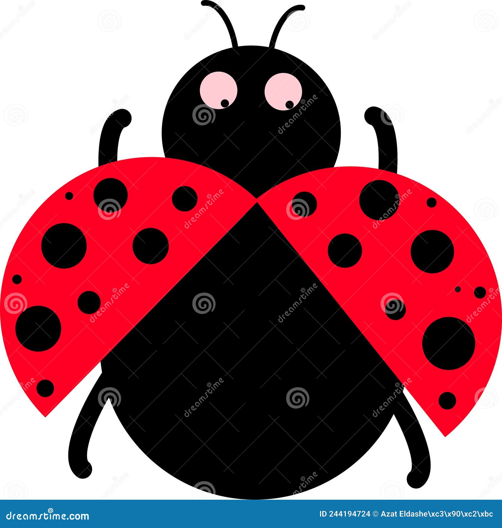 Simple Vector Illustration of Ladybug Stock Vector - Illustration of ...