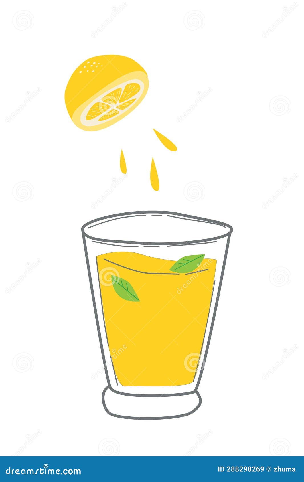Simple Vector Illustration of Lemonade and Lemon Stock Vector ...