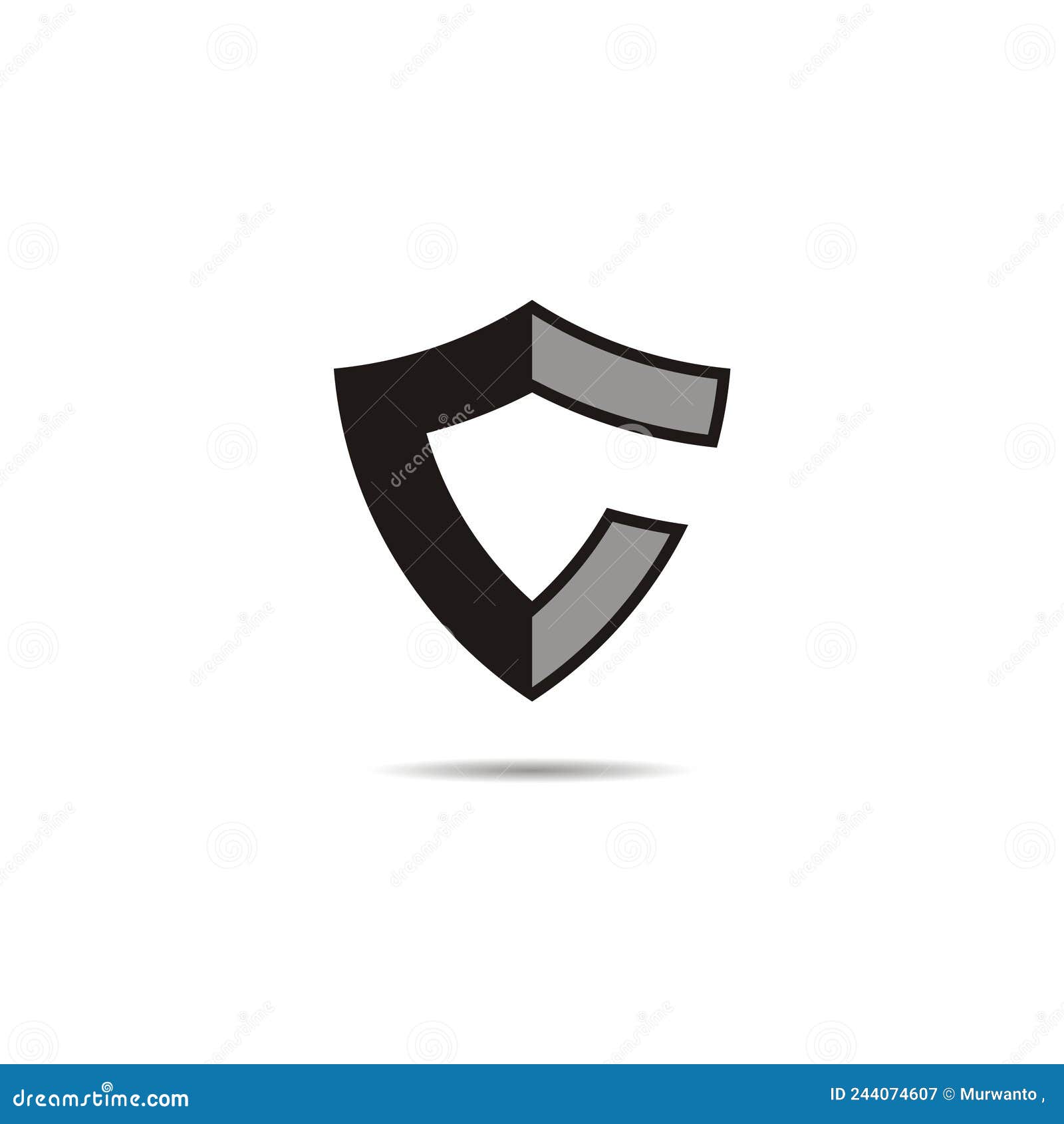 Letter C Shield Logo Design Stock Vector - Illustration of alphabet ...