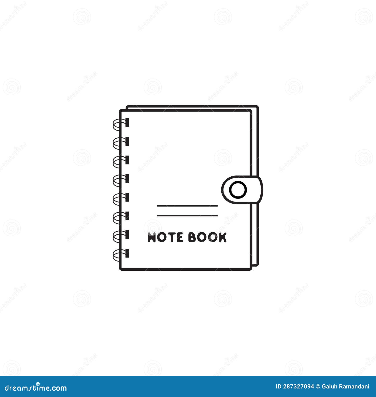 Note Book Line Illustration Stock Vector - Illustration of multimedia ...