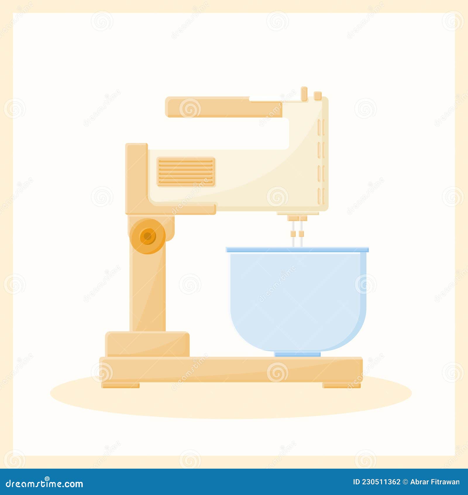 Simple Vector Illustration of Mixer in Flat Style Stock Vector ...