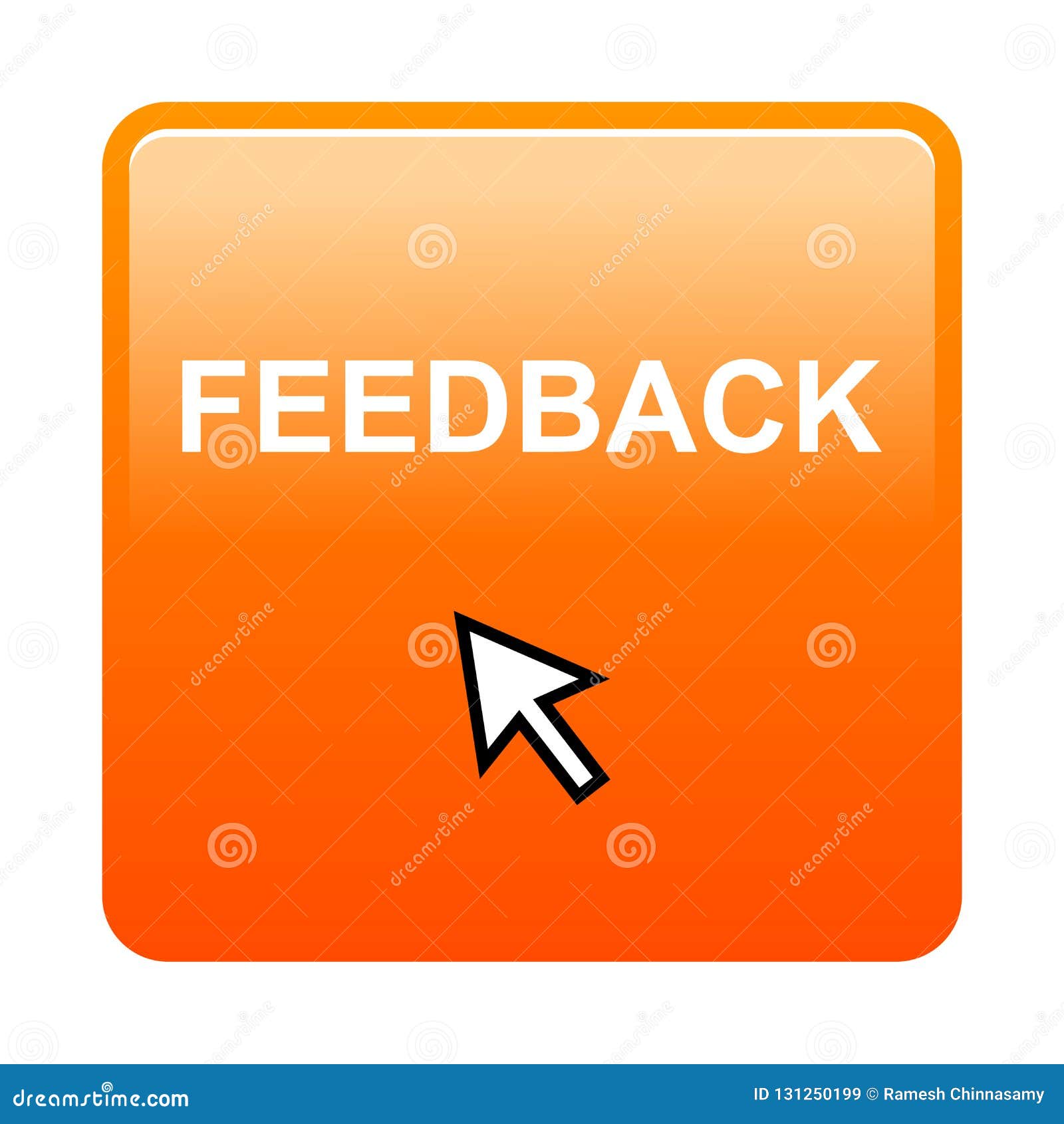 Feedback button stock vector. Illustration of details - 131250199