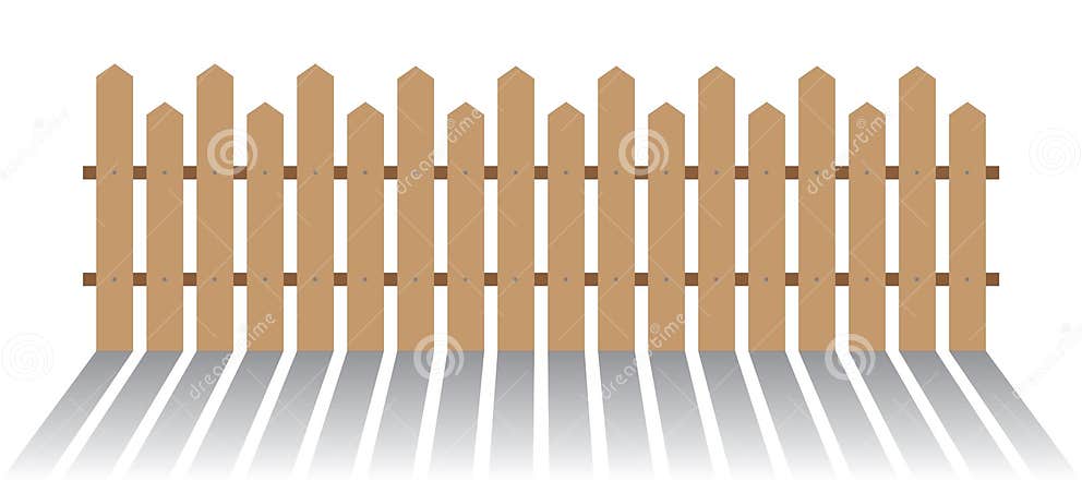 Simple Vector Illustration of Picket Fence for Design Stock ...