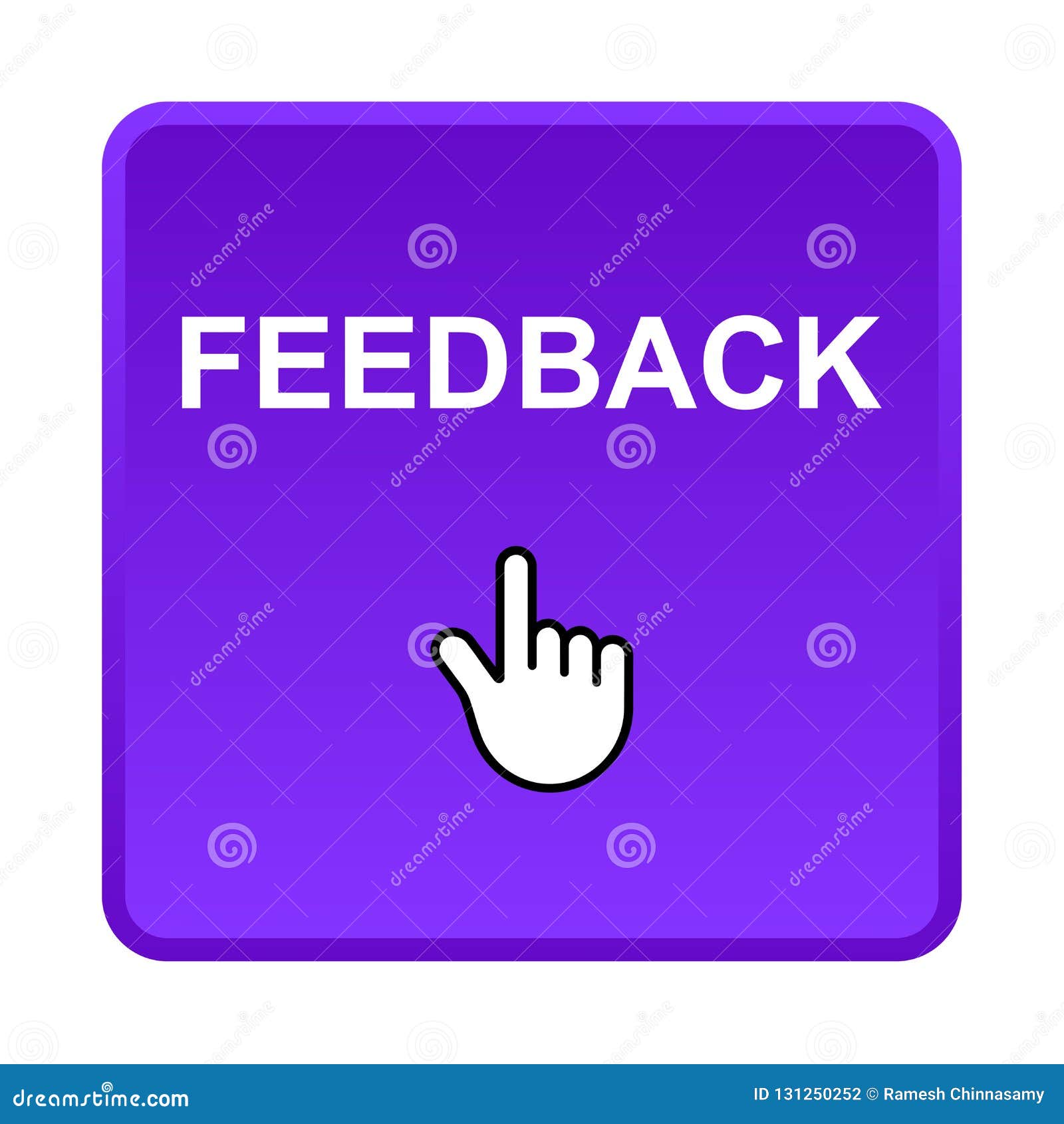 Feedback button stock vector. Illustration of company - 131250252